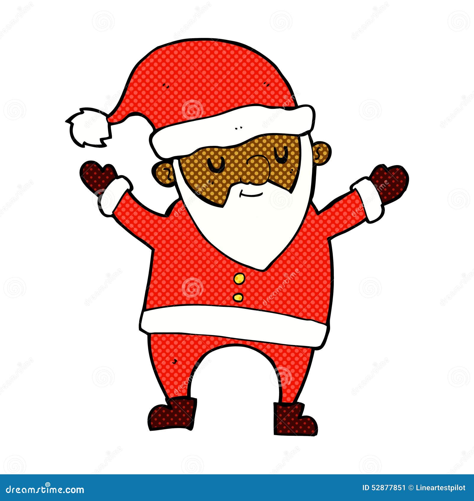 Dancing Santa Claus. Funny Cartoon Santa Claus Dancing And Jumping ...