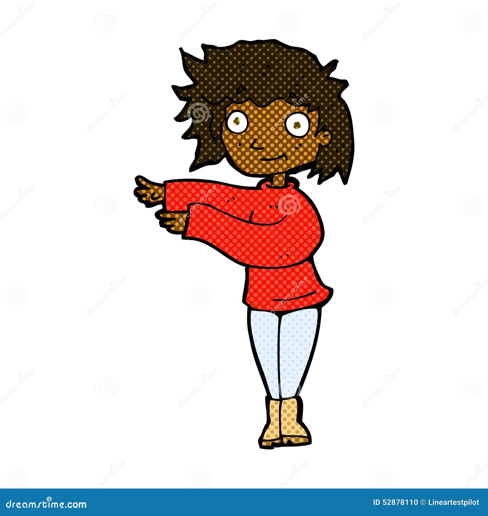 Comic Cartoon Dancing Woman Stock Illustration - Illustration of ...