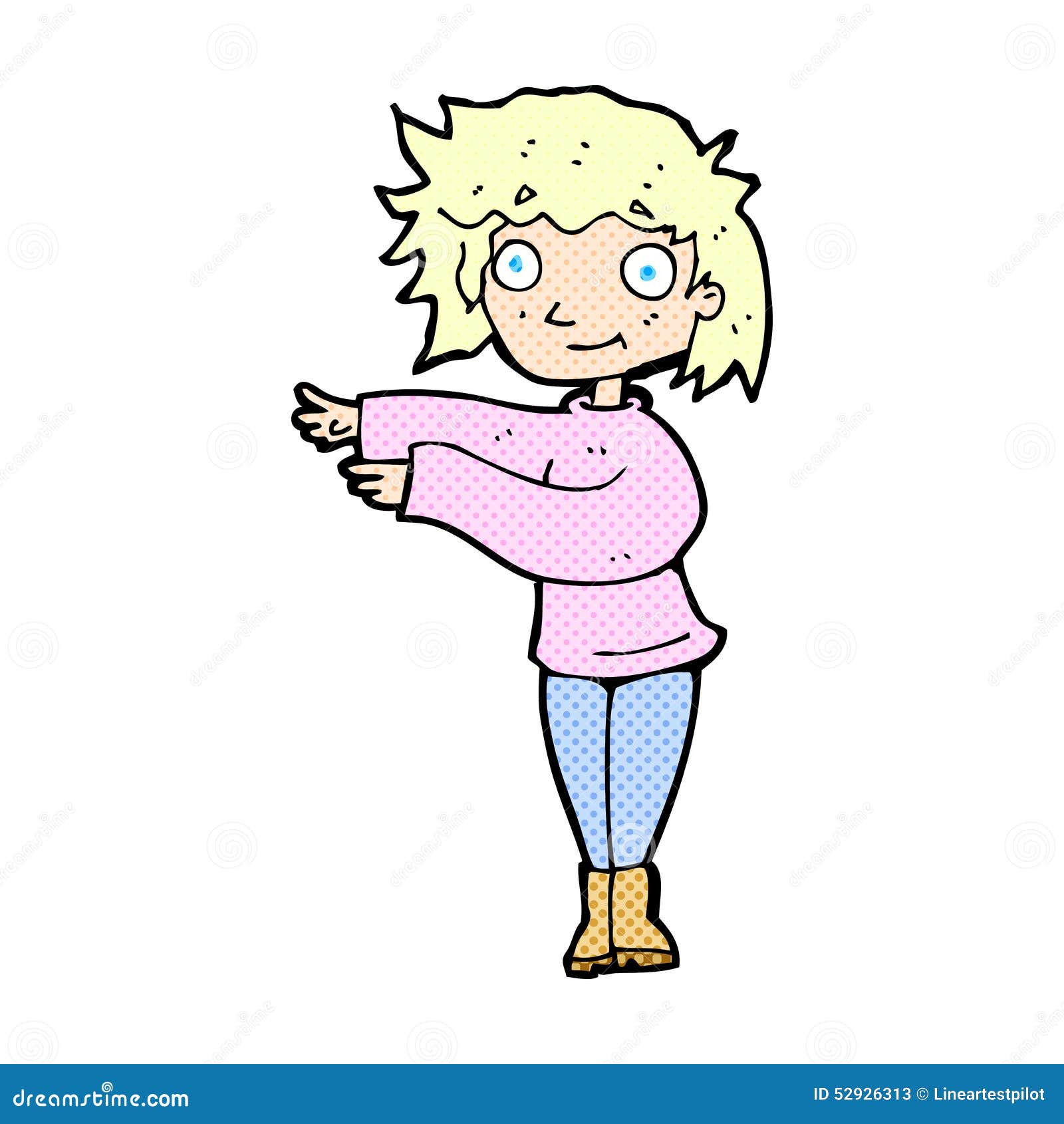 Comic Cartoon Dancing Woman Stock Illustration - Illustration of simple ...