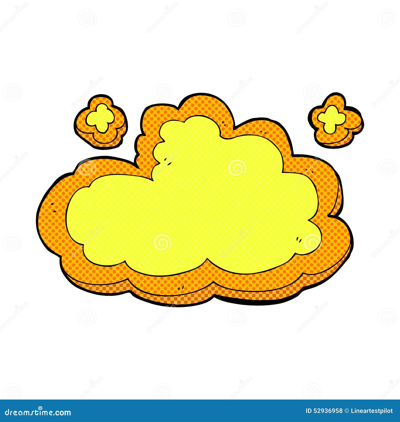 Comic Cartoon Decorative Cloud Stock Illustration - Illustration of ...