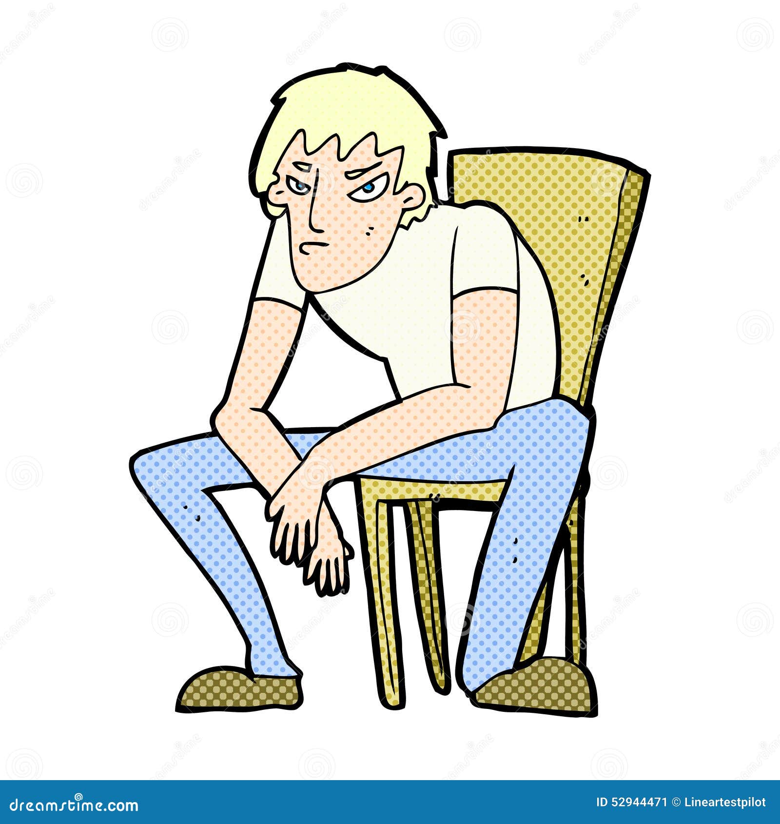 Comic cartoon dejected man stock illustration. Illustration of drawing ...