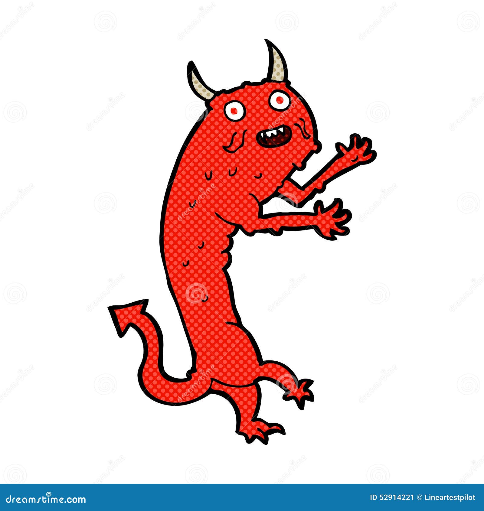 Comic cartoon devil stock illustration. Illustration of devil - 52914221