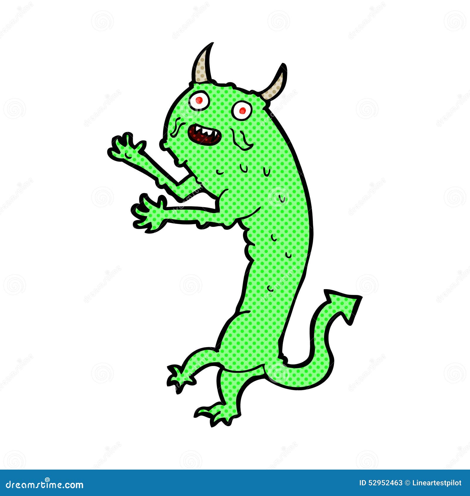 Comic cartoon devil stock illustration. Illustration of devil - 52952463