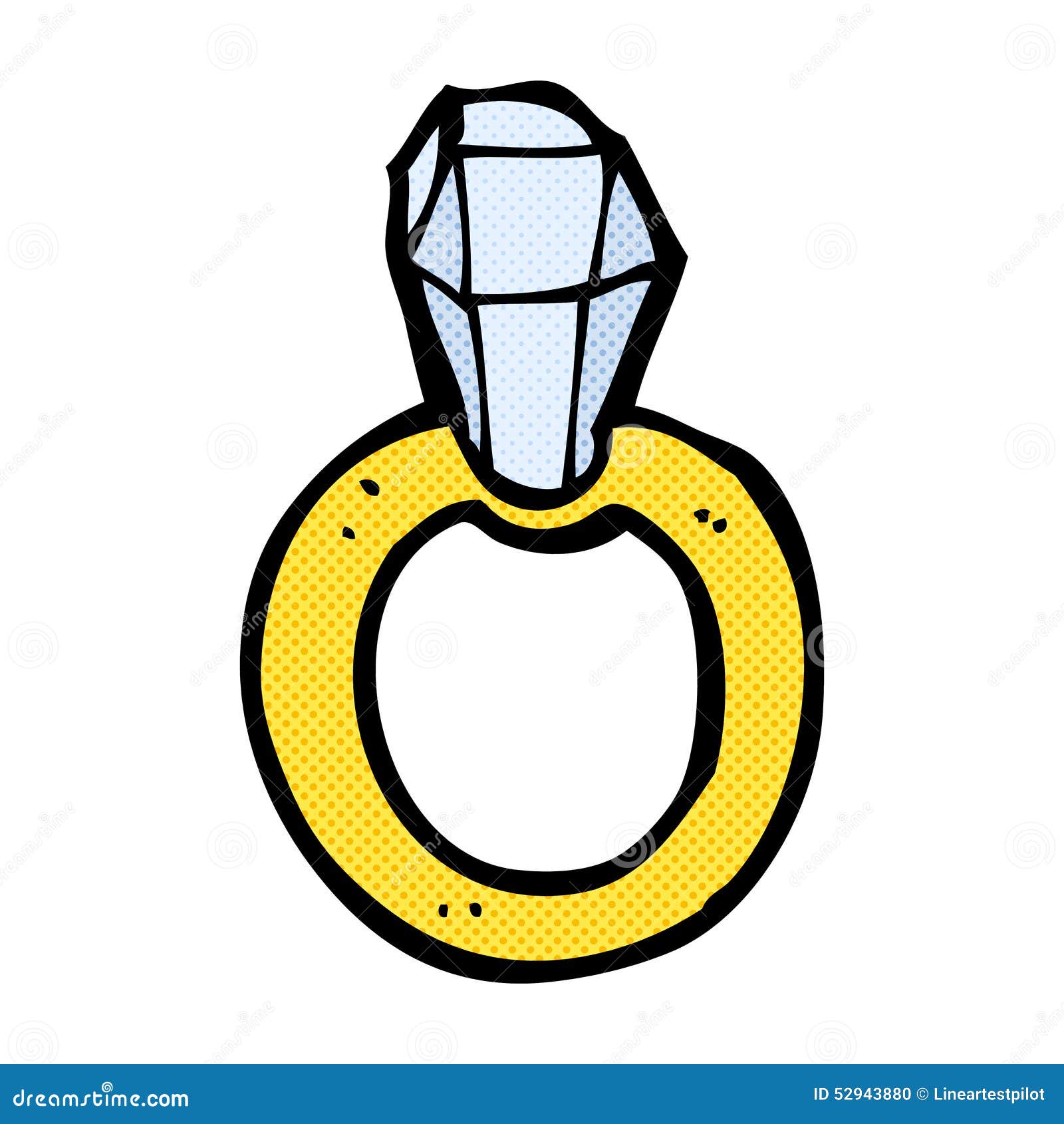 Comic cartoon diamond ring stock illustration. Illustration of diamond ...