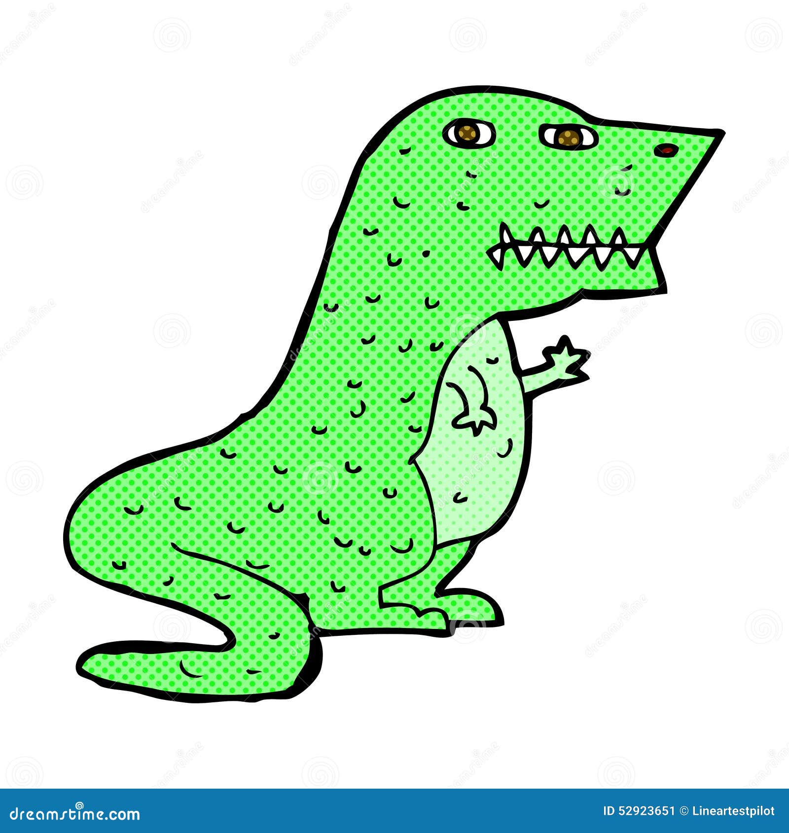 Comic cartoon dinosaur stock illustration. Illustration of style - 52923651