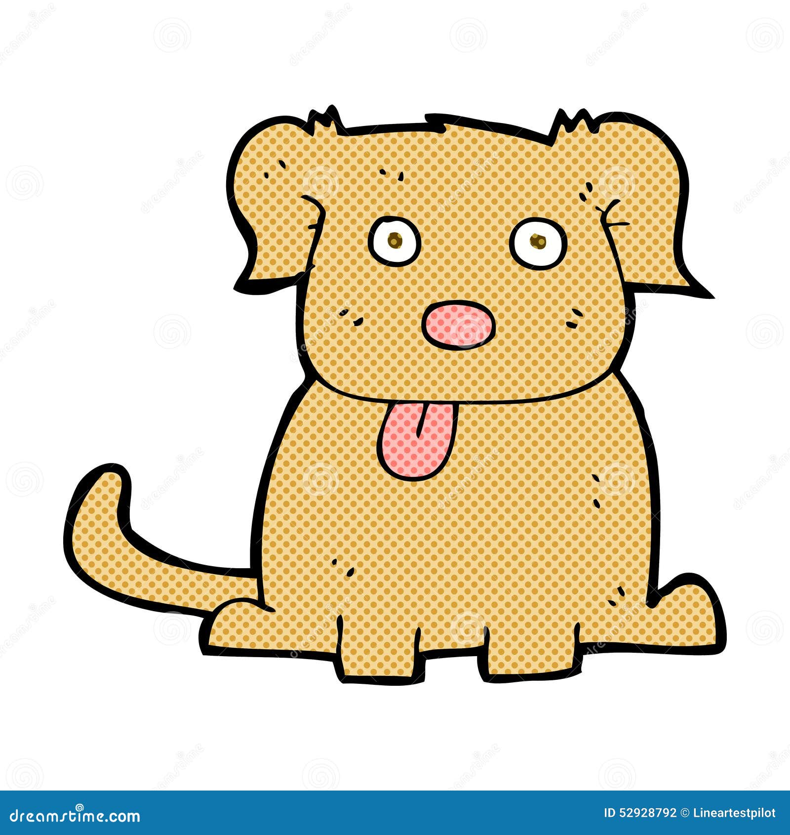 Comic cartoon dog stock illustration. Illustration of hand - 52928792
