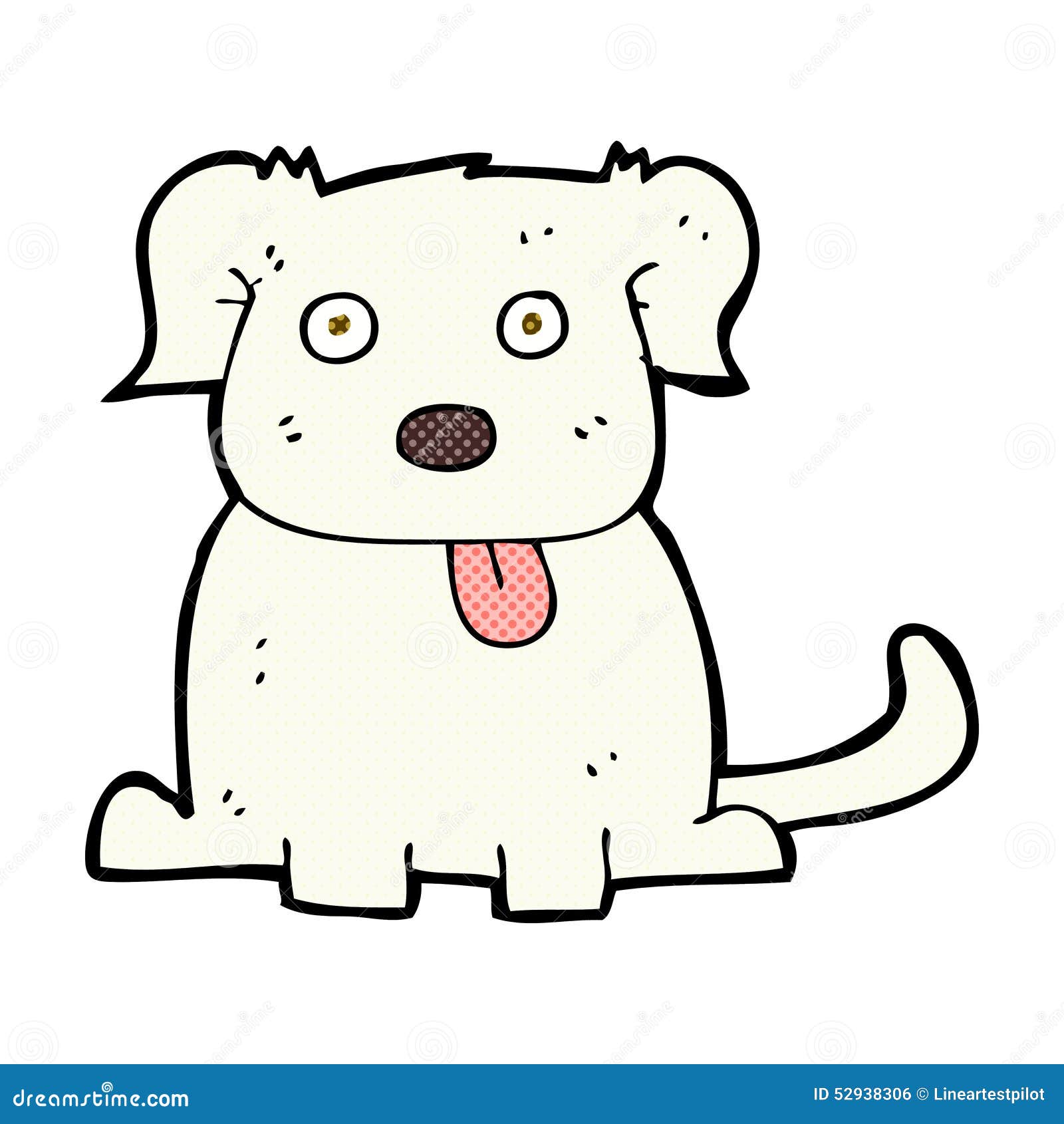 Comic cartoon dog stock illustration. Illustration of retro - 52938306