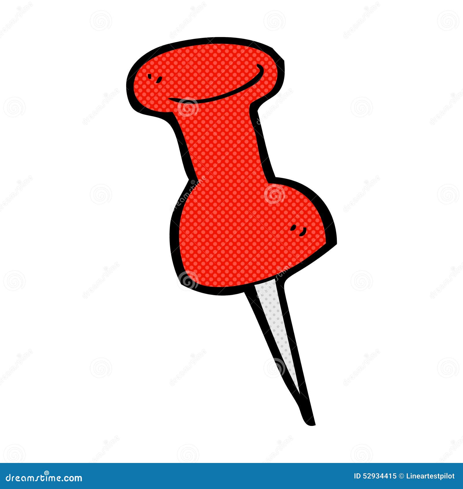 Comic cartoon drawing pin stock illustration. Illustration of funny ...