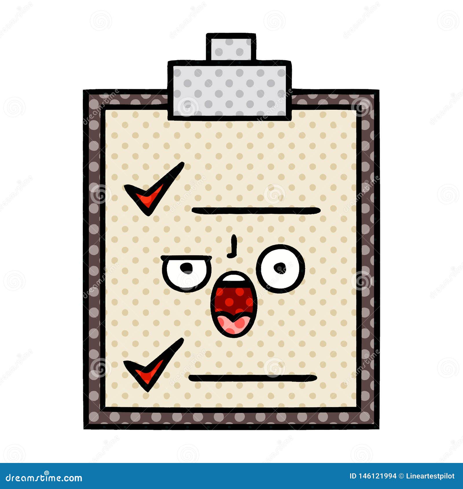 Comic-Cartoon Einer Checkliste Vektor Abbildung - Illustration von ...