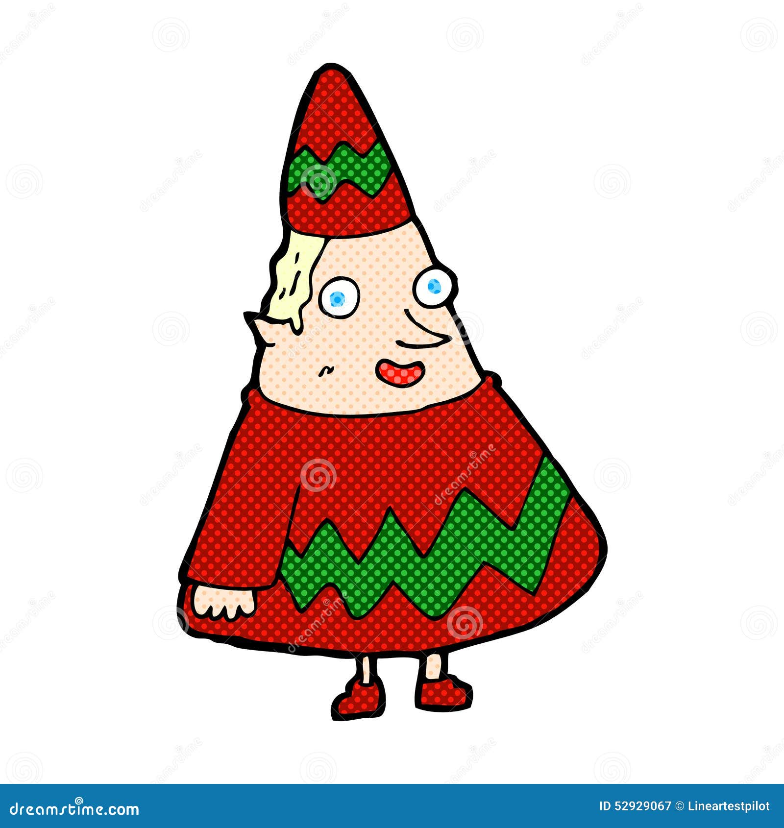 Comic cartoon elf stock illustration. Illustration of cute - 52929067