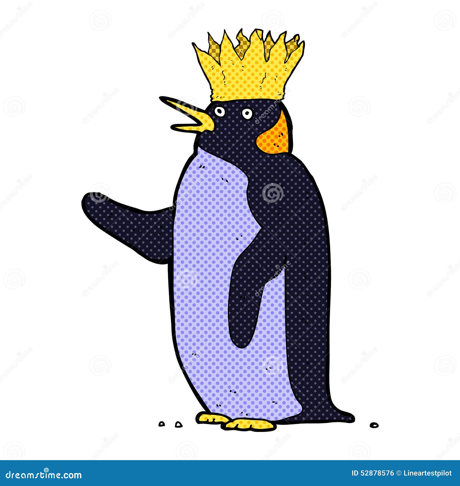 Cartoon Emperor Penguin Is Dancing Arabic Or Belly-dance On White ...