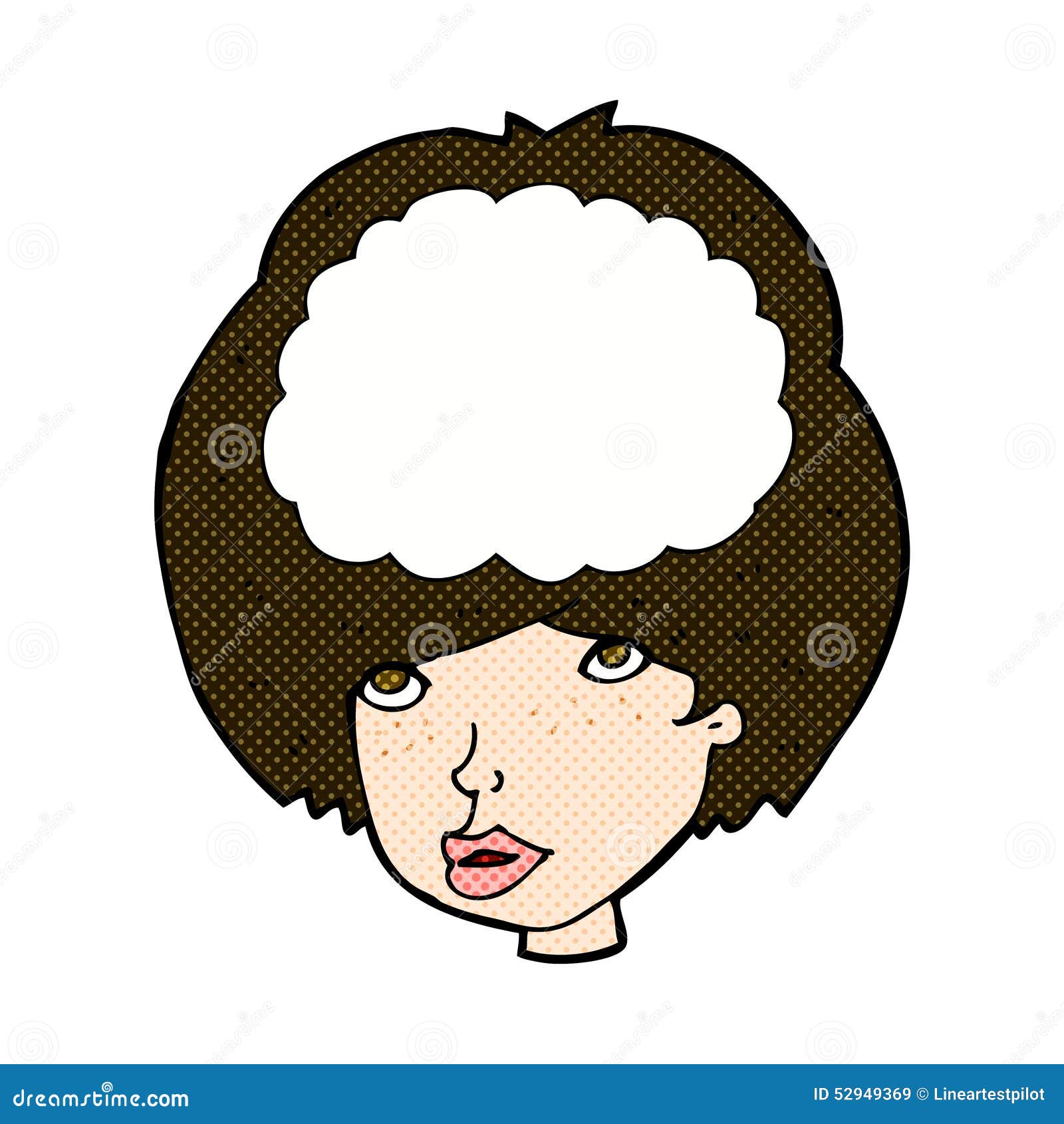 Comic Cartoon Empty Headed Woman Stock Illustration - Illustration of ...