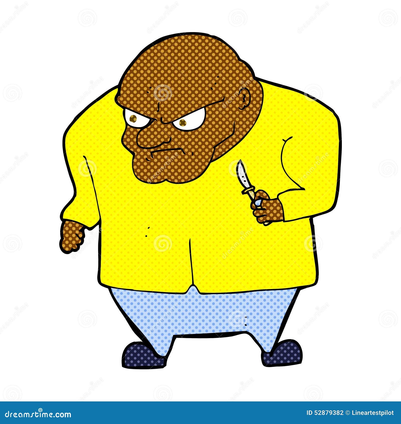 Comic cartoon evil man stock illustration. Illustration of crazy - 52879382