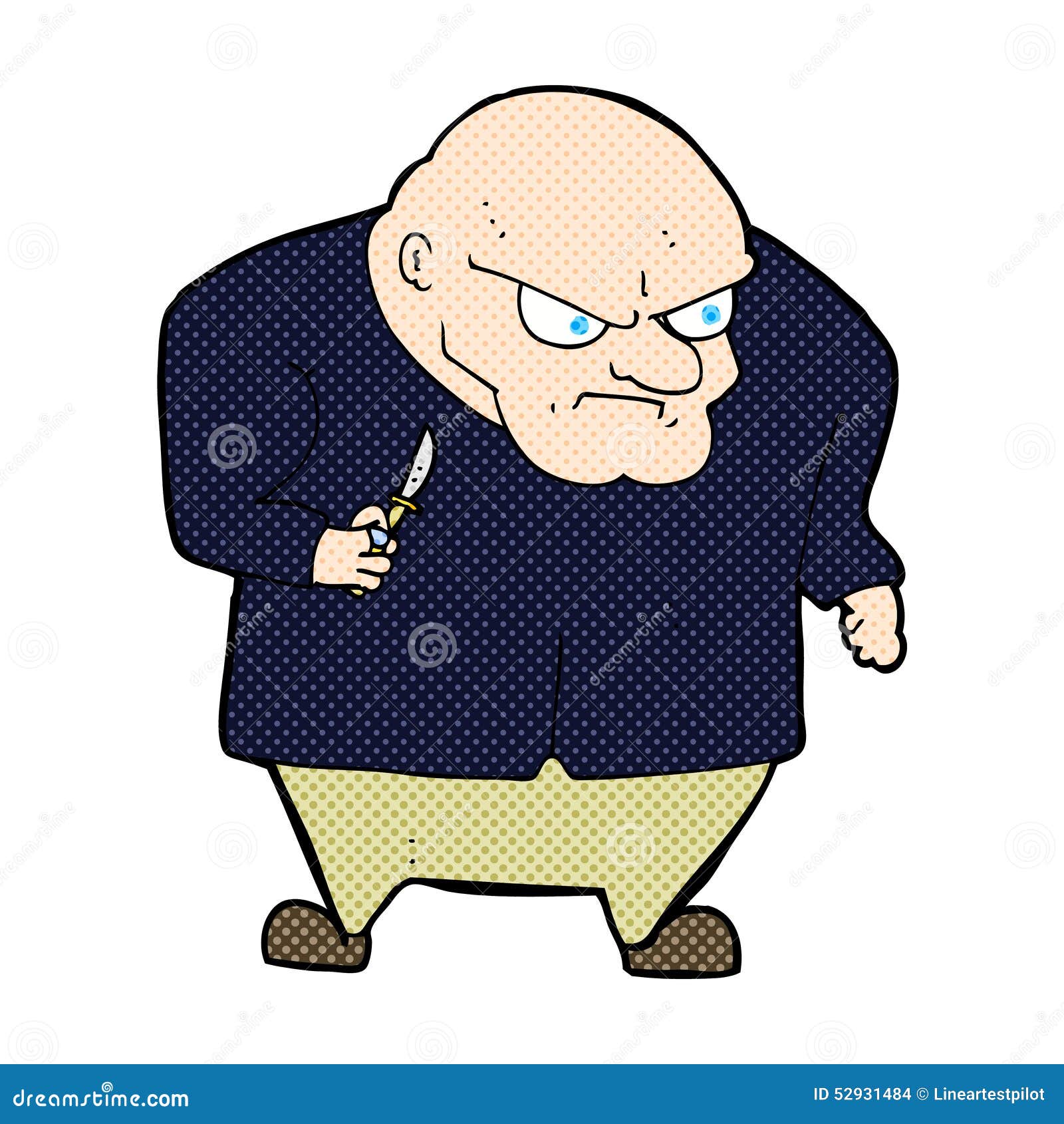 Comic cartoon evil man stock illustration. Illustration of evil - 52931484