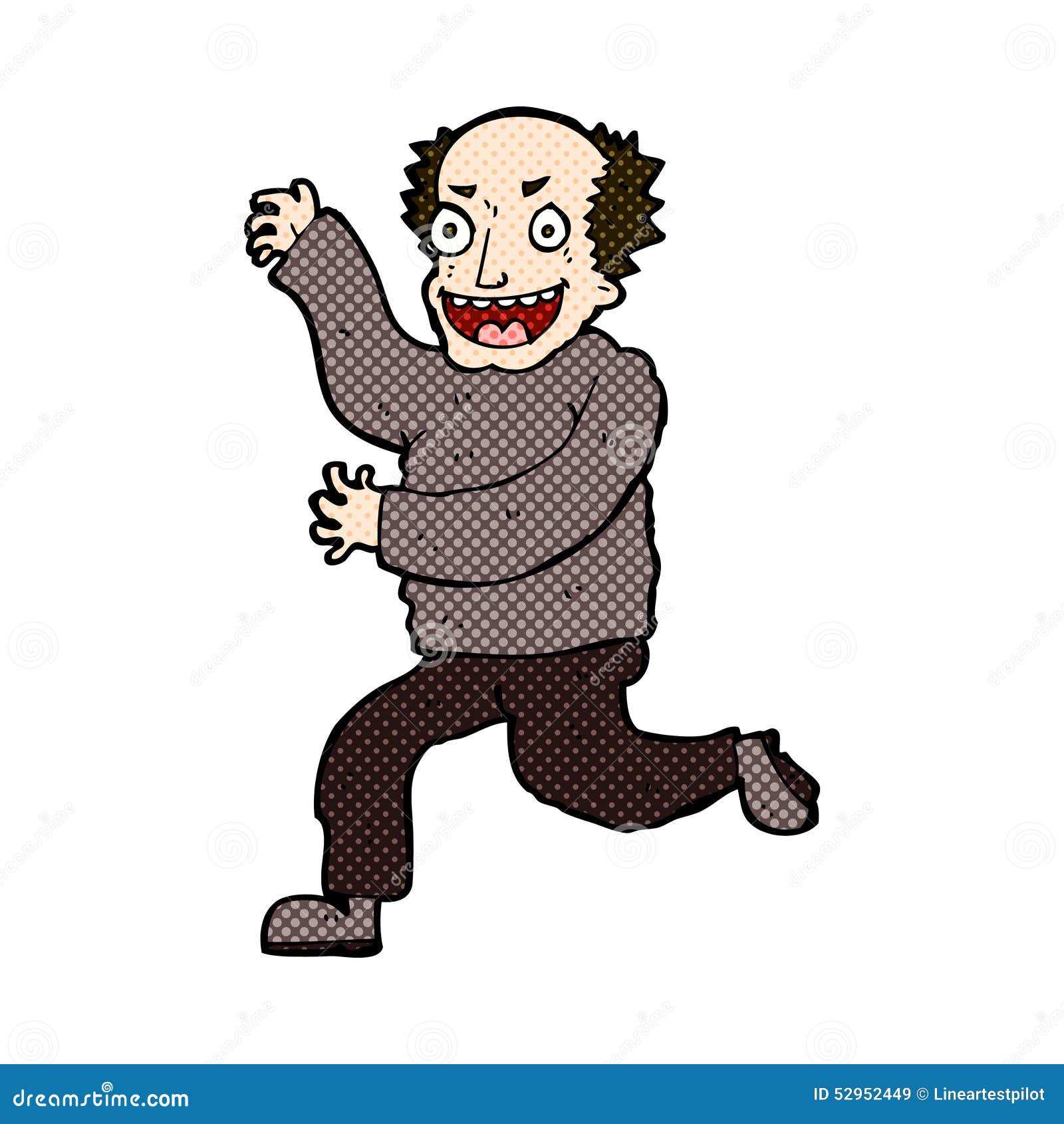 Comic cartoon evil old man stock illustration. Illustration of style ...
