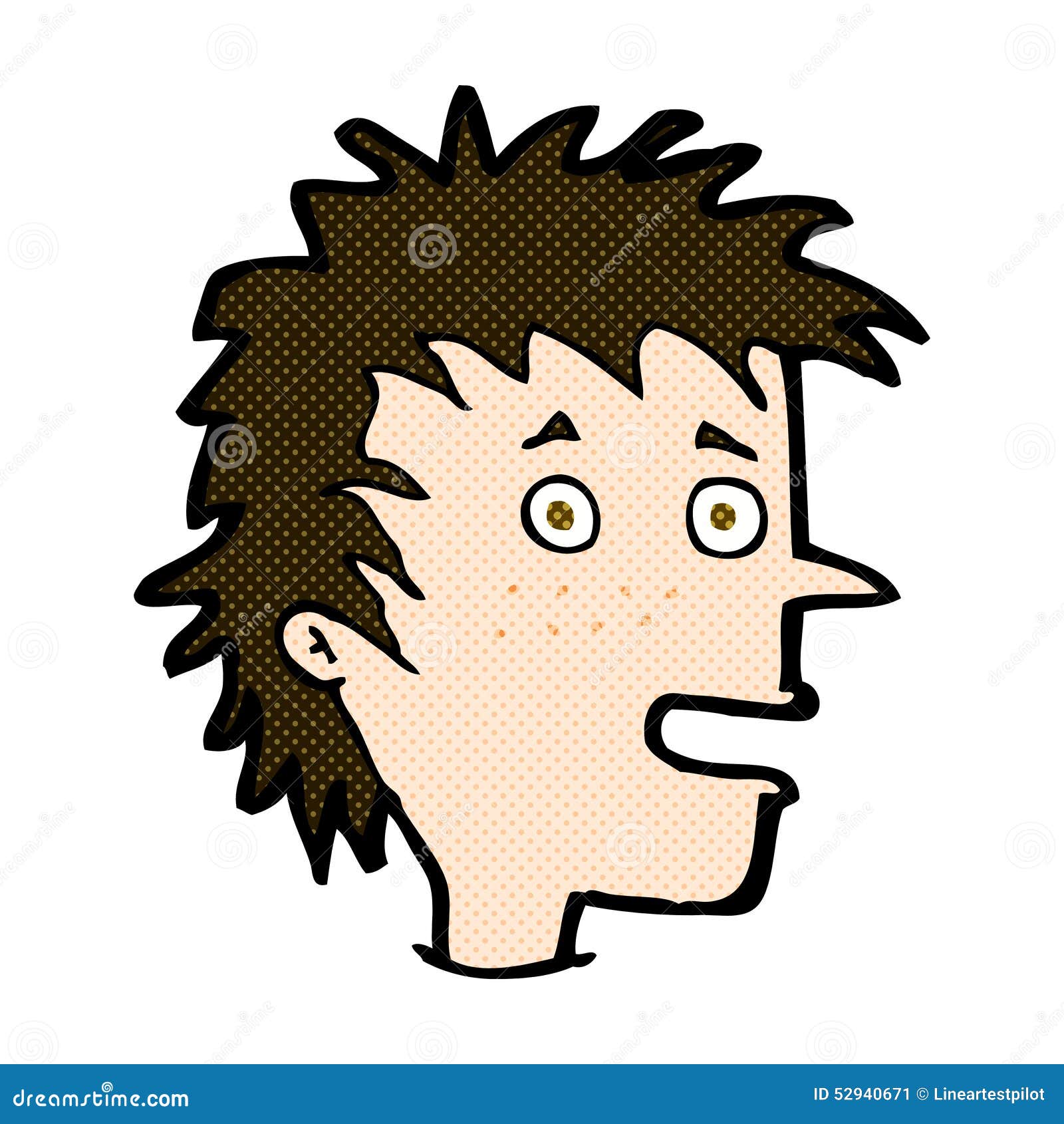 Comic cartoon excited boy stock illustration. Illustration of grinning ...