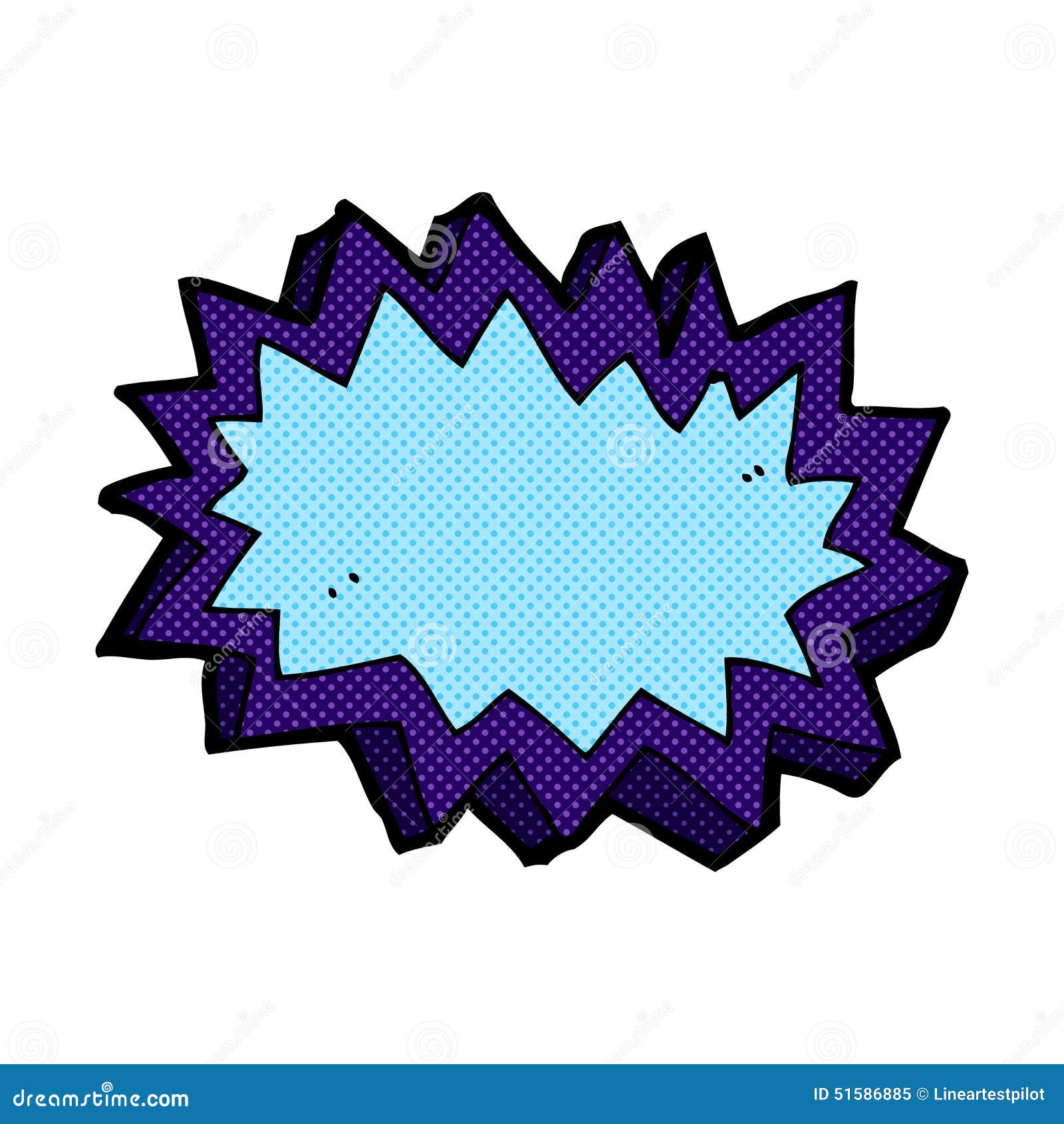 Comic Cartoon Explosion Symbol Stock Illustration - Illustration of ...