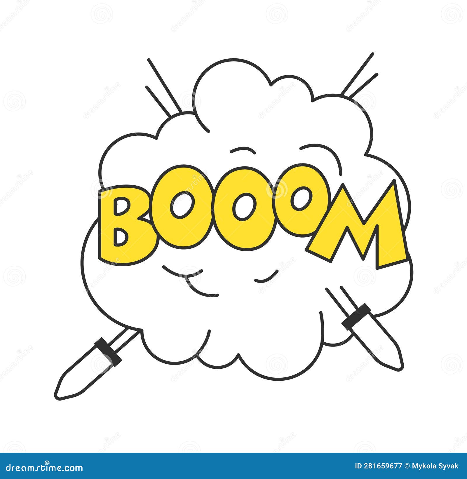 Comic Cartoon Explosion stock vector. Illustration of burst - 281659677