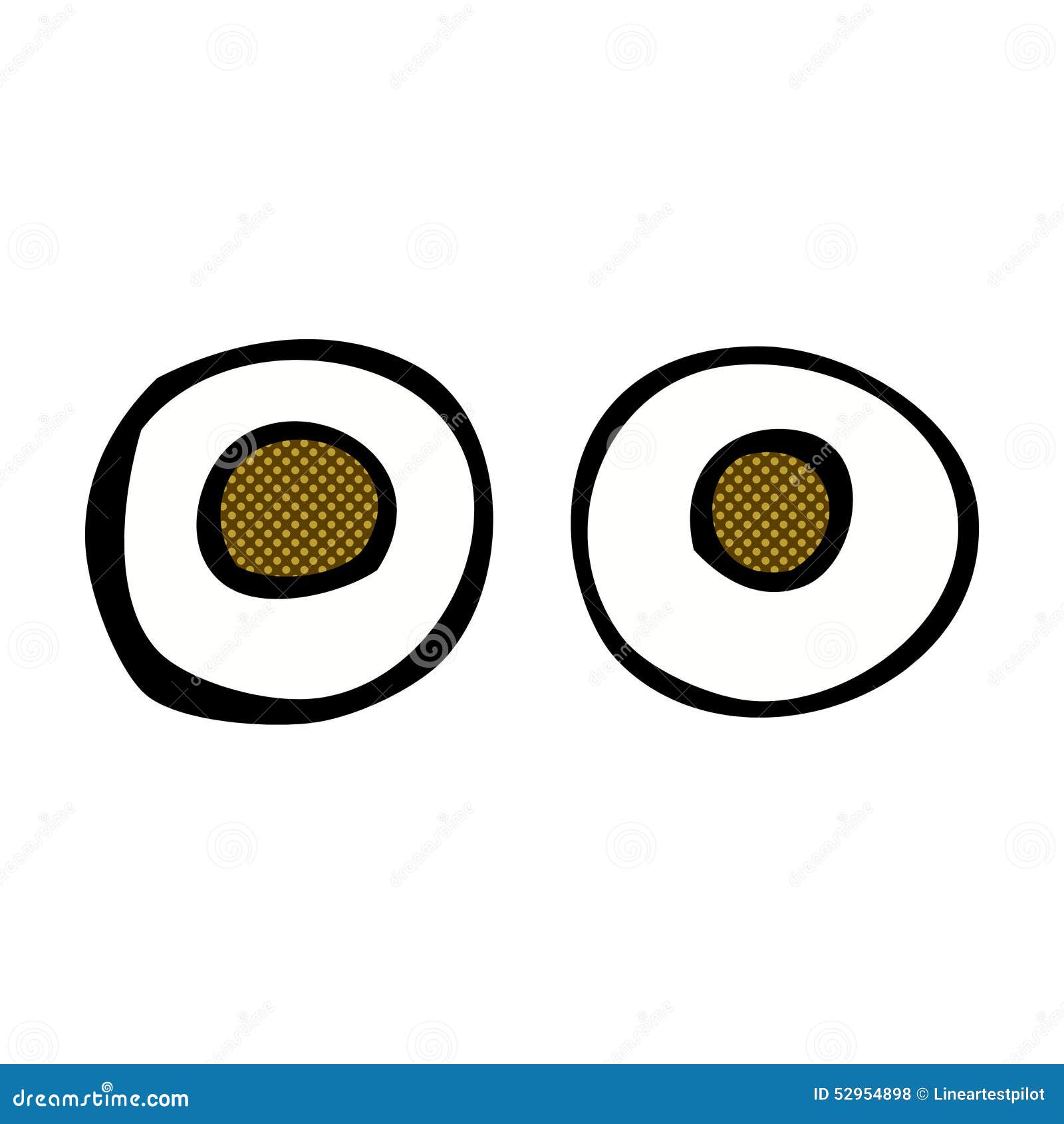 Comic cartoon eyes stock illustration. Illustration of drawn - 52954898