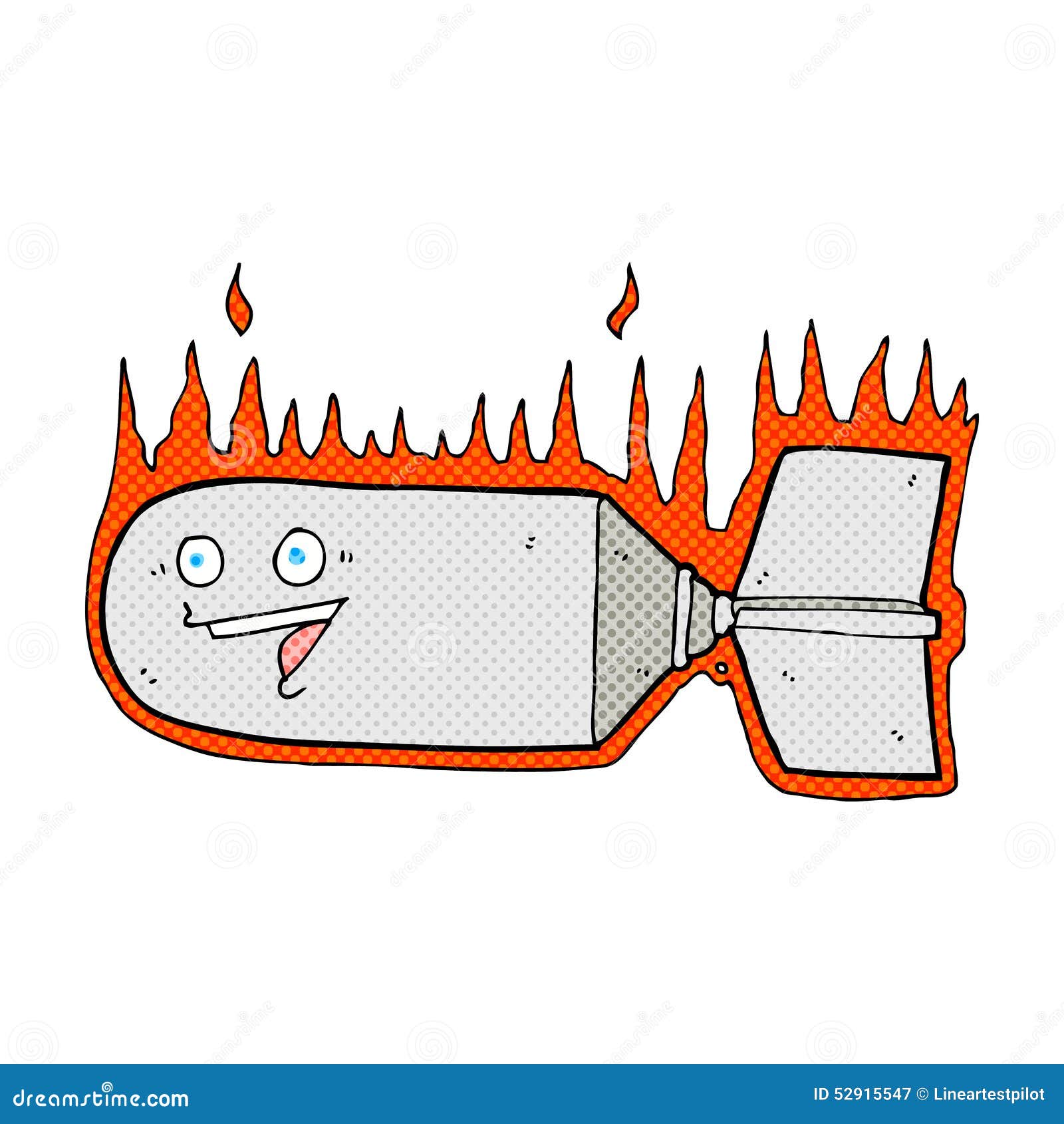 Comic cartoon falling bomb stock illustration. Illustration of design ...