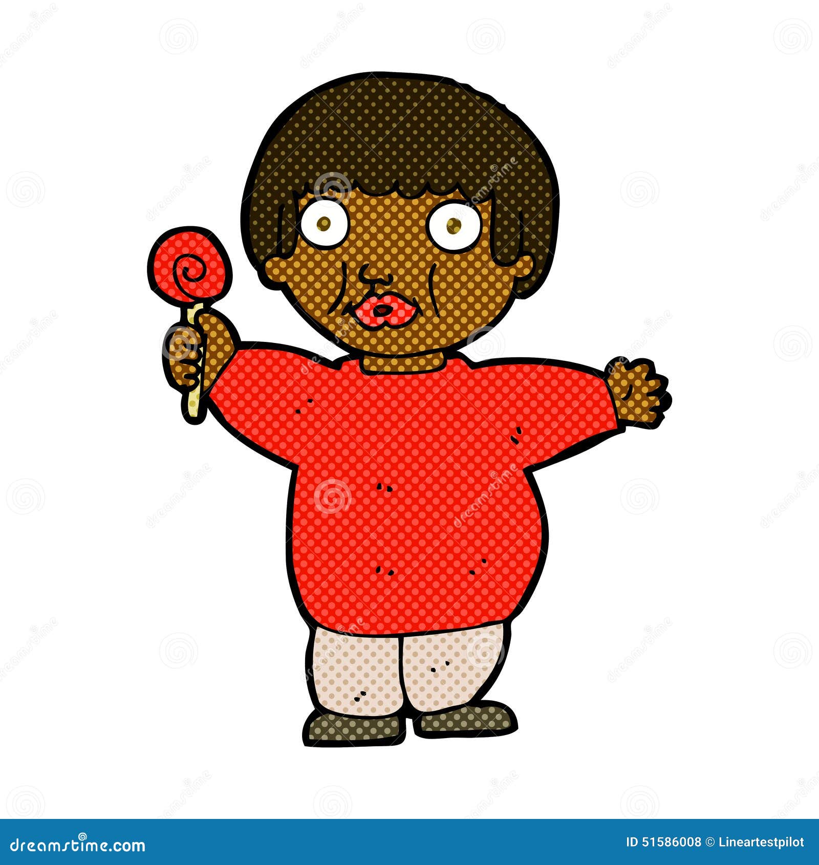 Comic cartoon fat child stock illustration. Illustration of print ...