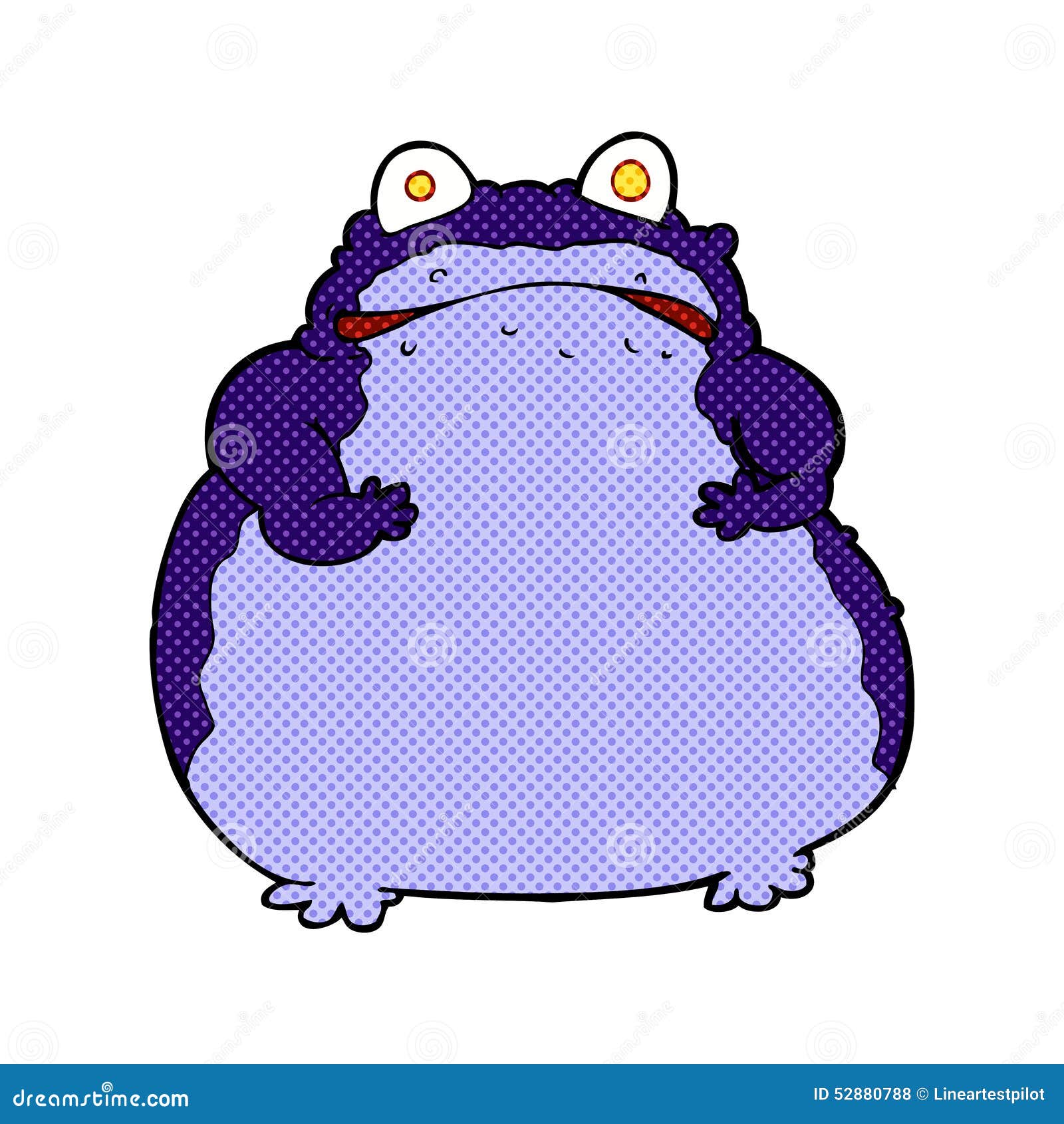 Comic cartoon fat frog stock illustration. Illustration of quirky ...
