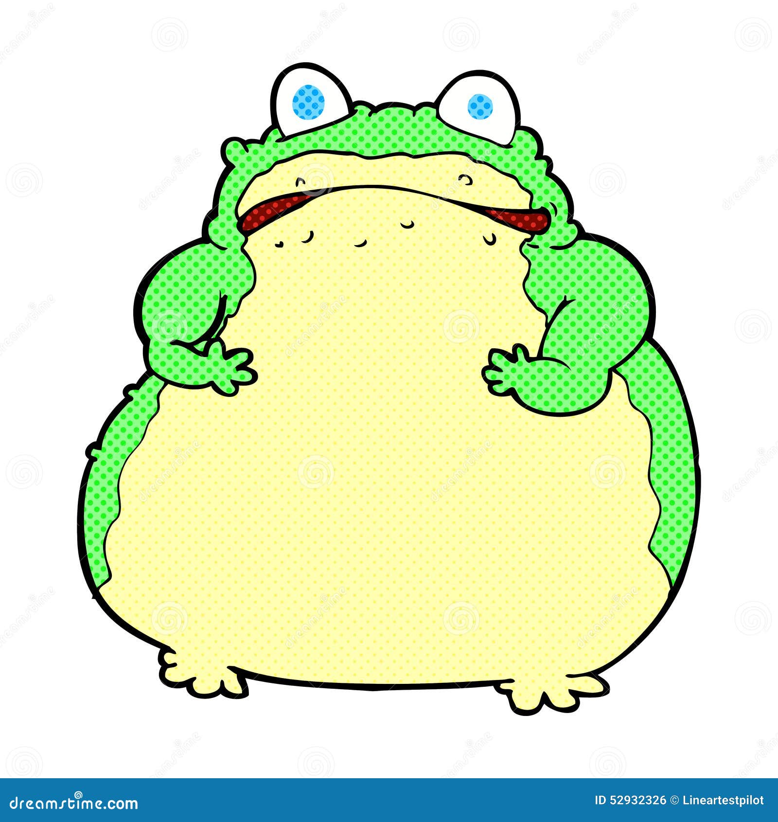 Comic cartoon fat toad stock illustration. Illustration of animals ...