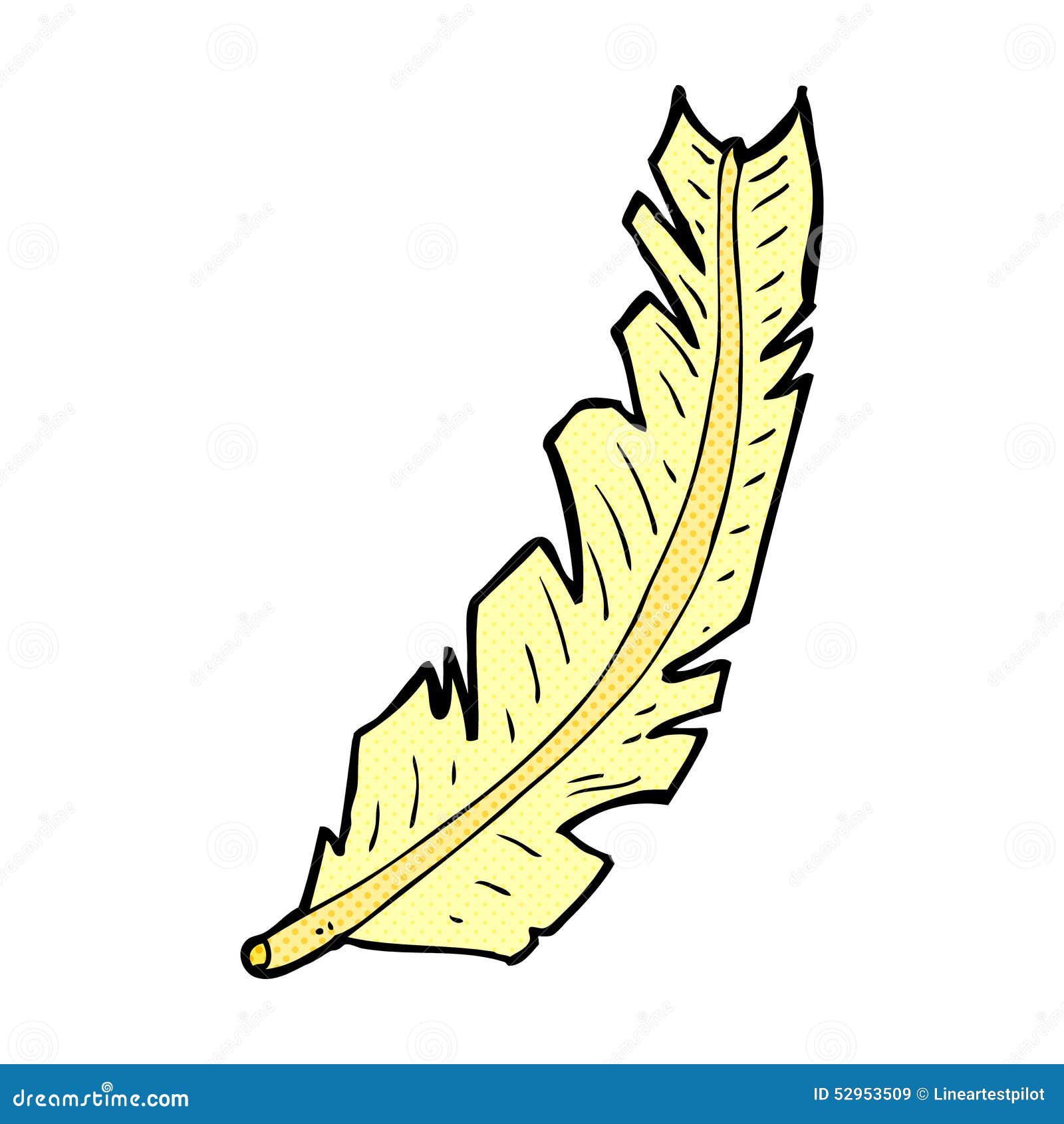 Comic cartoon feather stock illustration. Illustration of feather ...