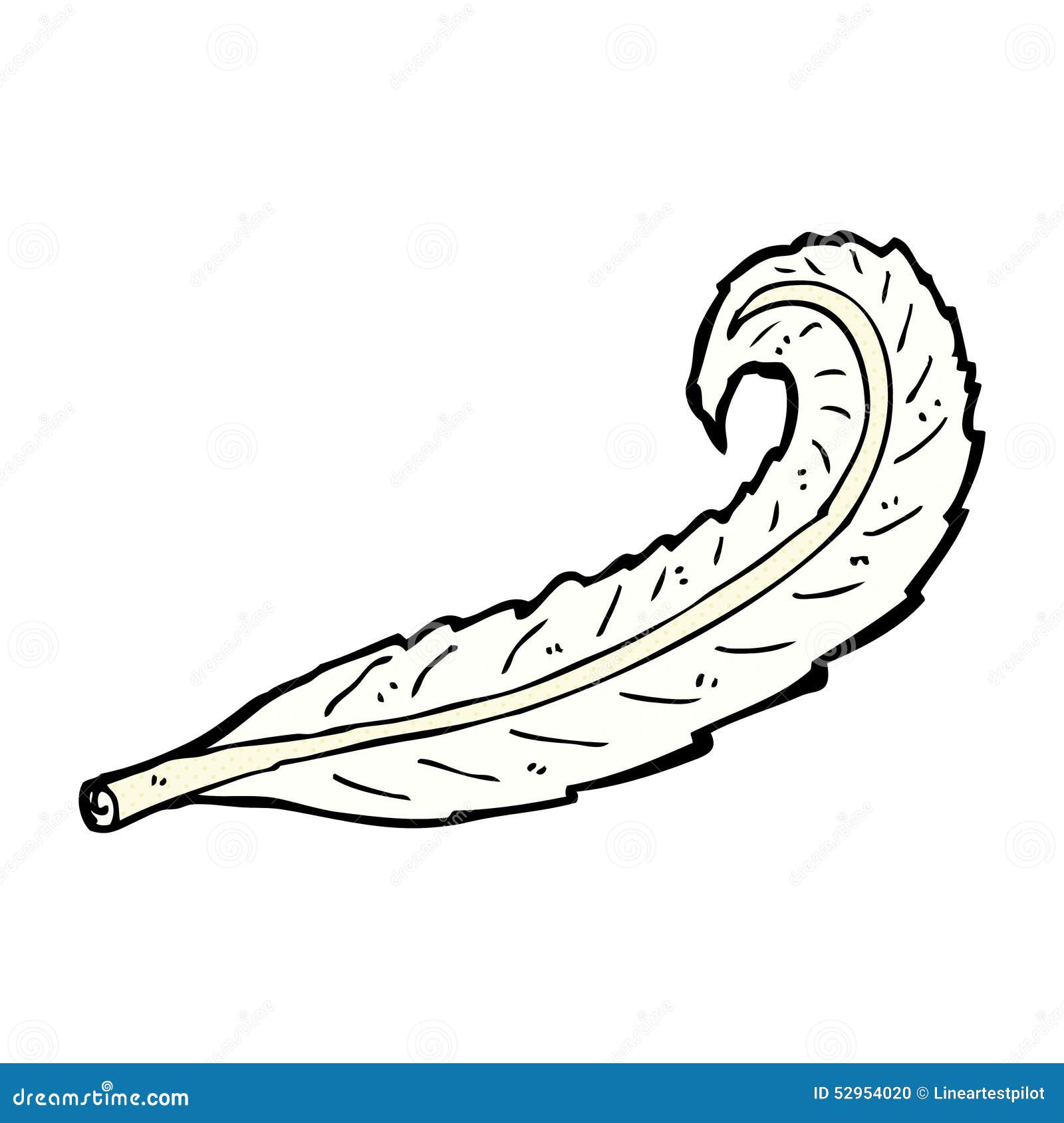 Comic cartoon feather stock illustration. Illustration of feather ...