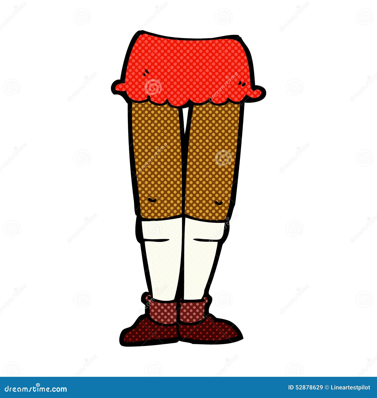 Comic cartoon female legs stock illustration. Illustration of cartoon ...