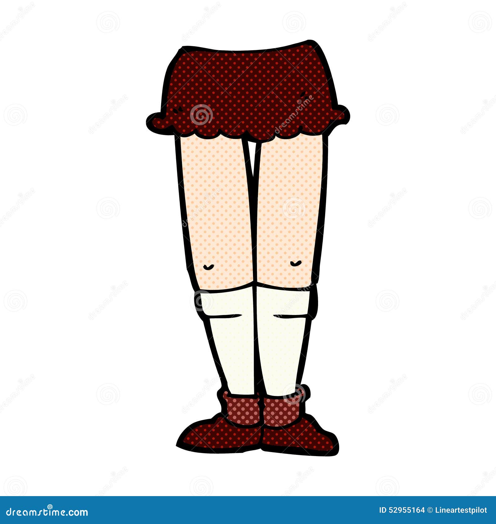 Comic cartoon female legs stock illustration. Illustration of cheerful ...