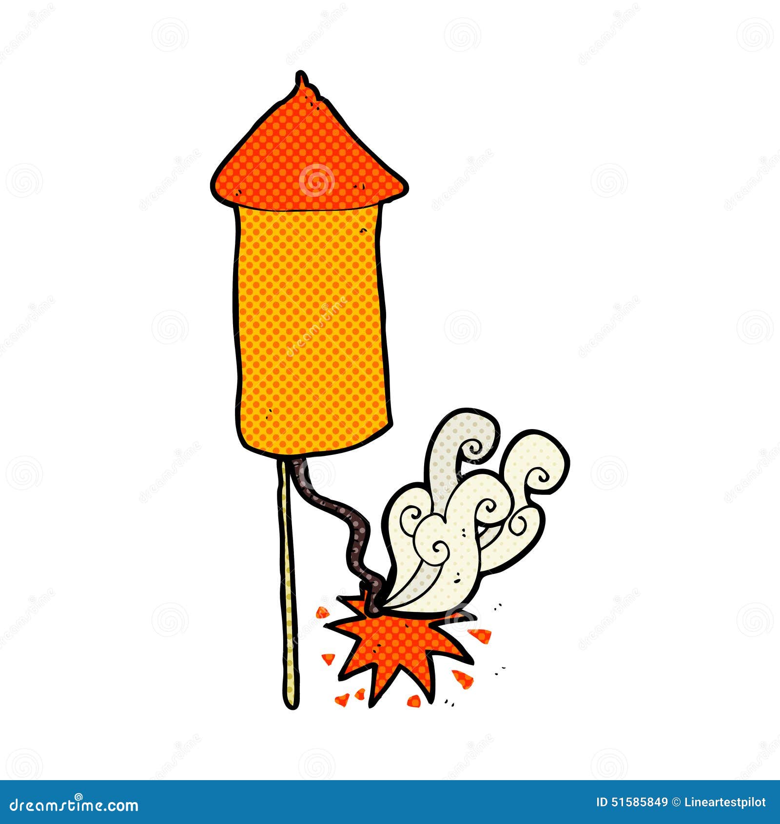 Comic cartoon firework stock illustration. Illustration of comic - 51585849