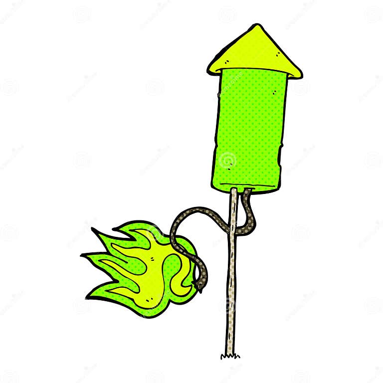 Comic cartoon firework stock illustration. Illustration of quirky ...