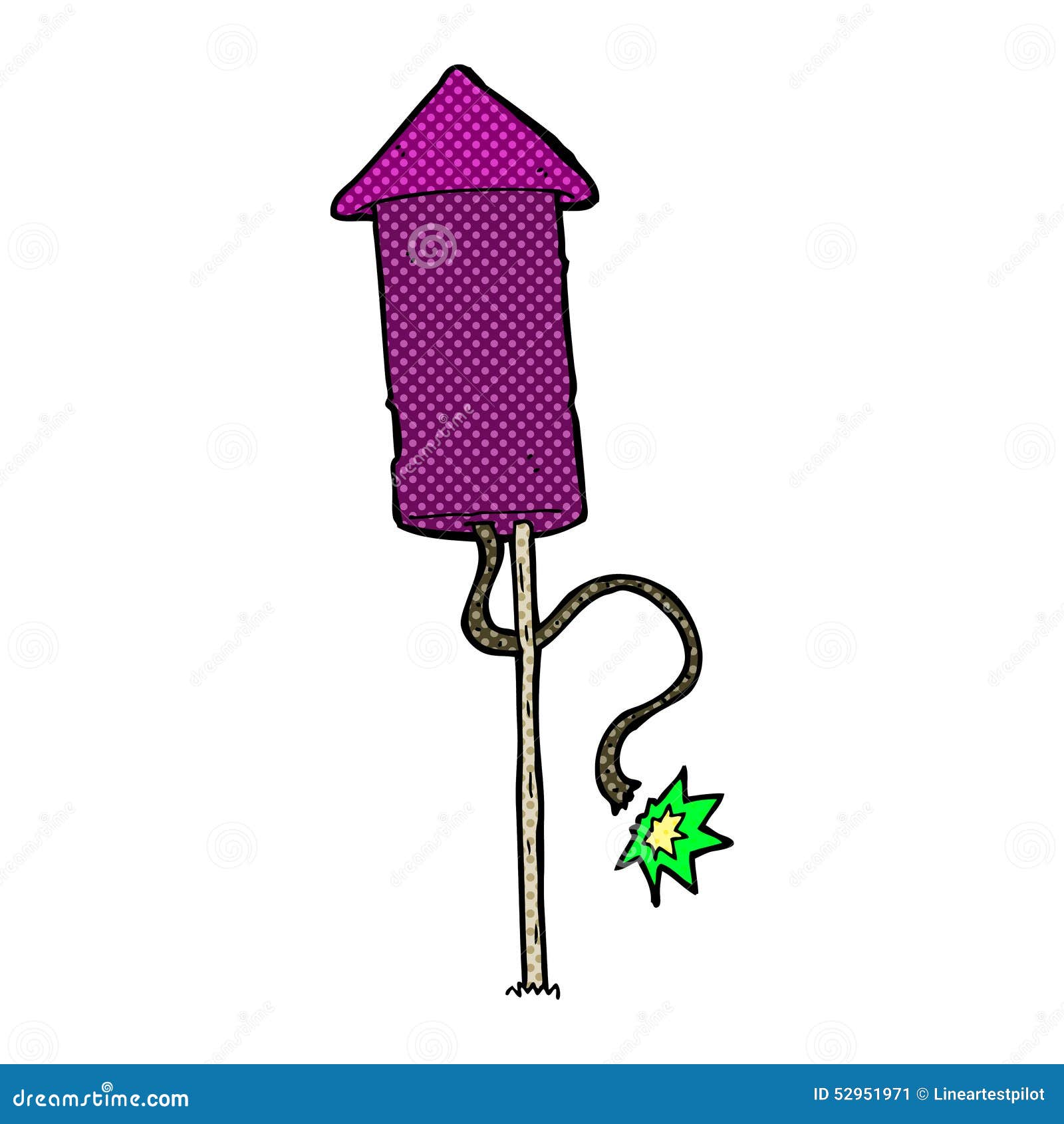 Comic cartoon firework stock illustration. Illustration of style - 52951971