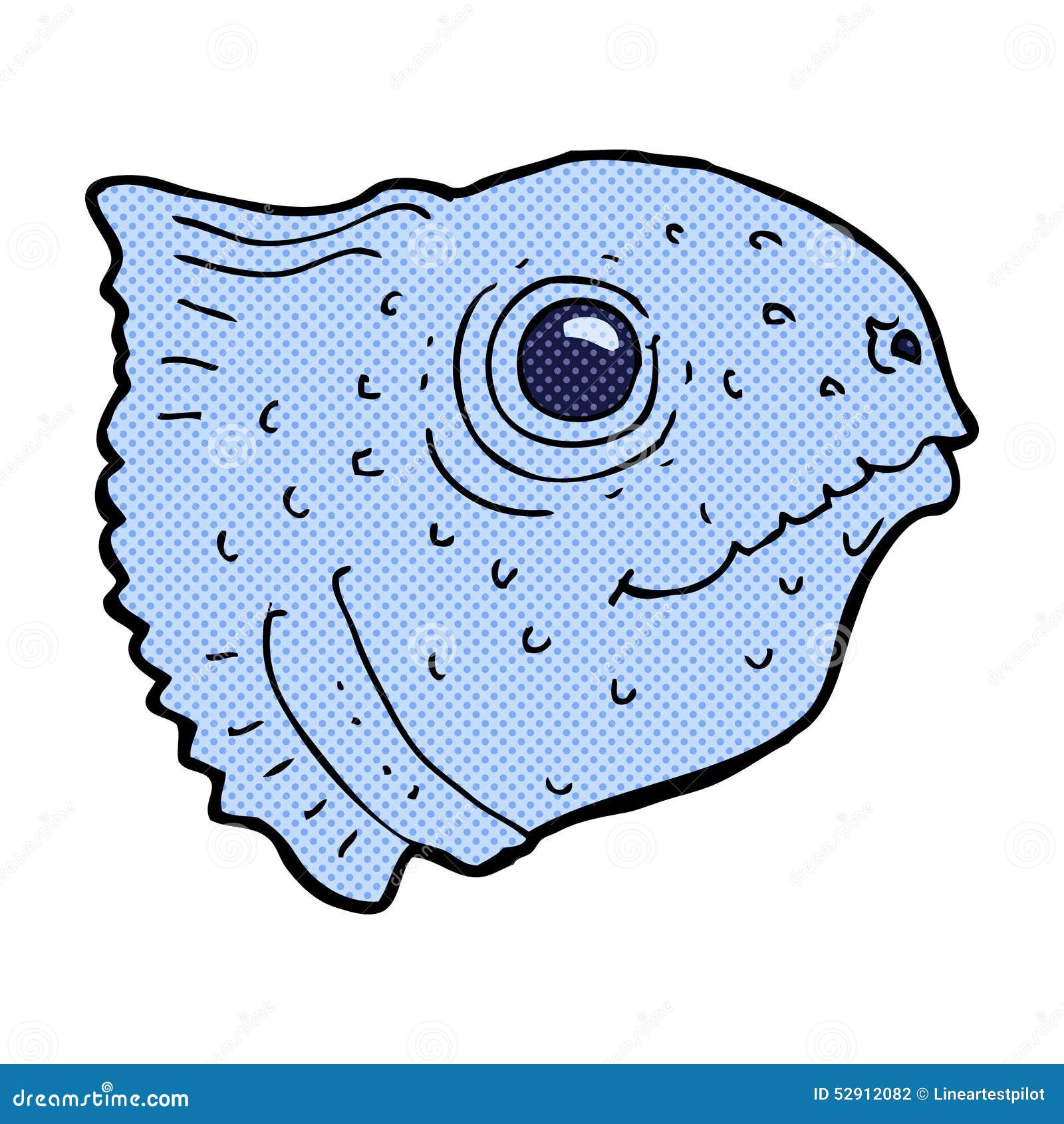 Comic cartoon fish head stock illustration. Illustration of style ...