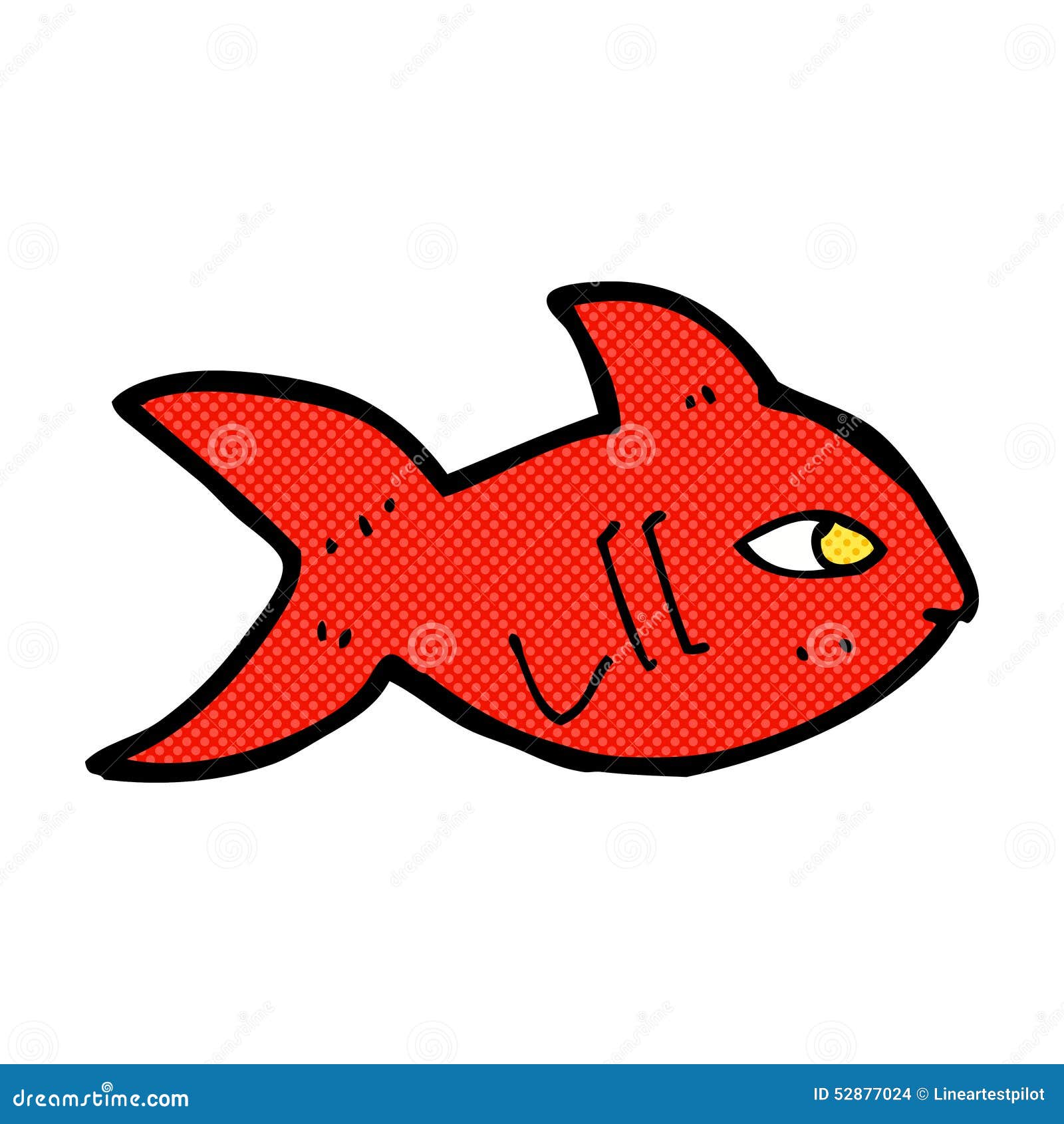 Comic cartoon fish stock illustration. Illustration of retro - 52877024
