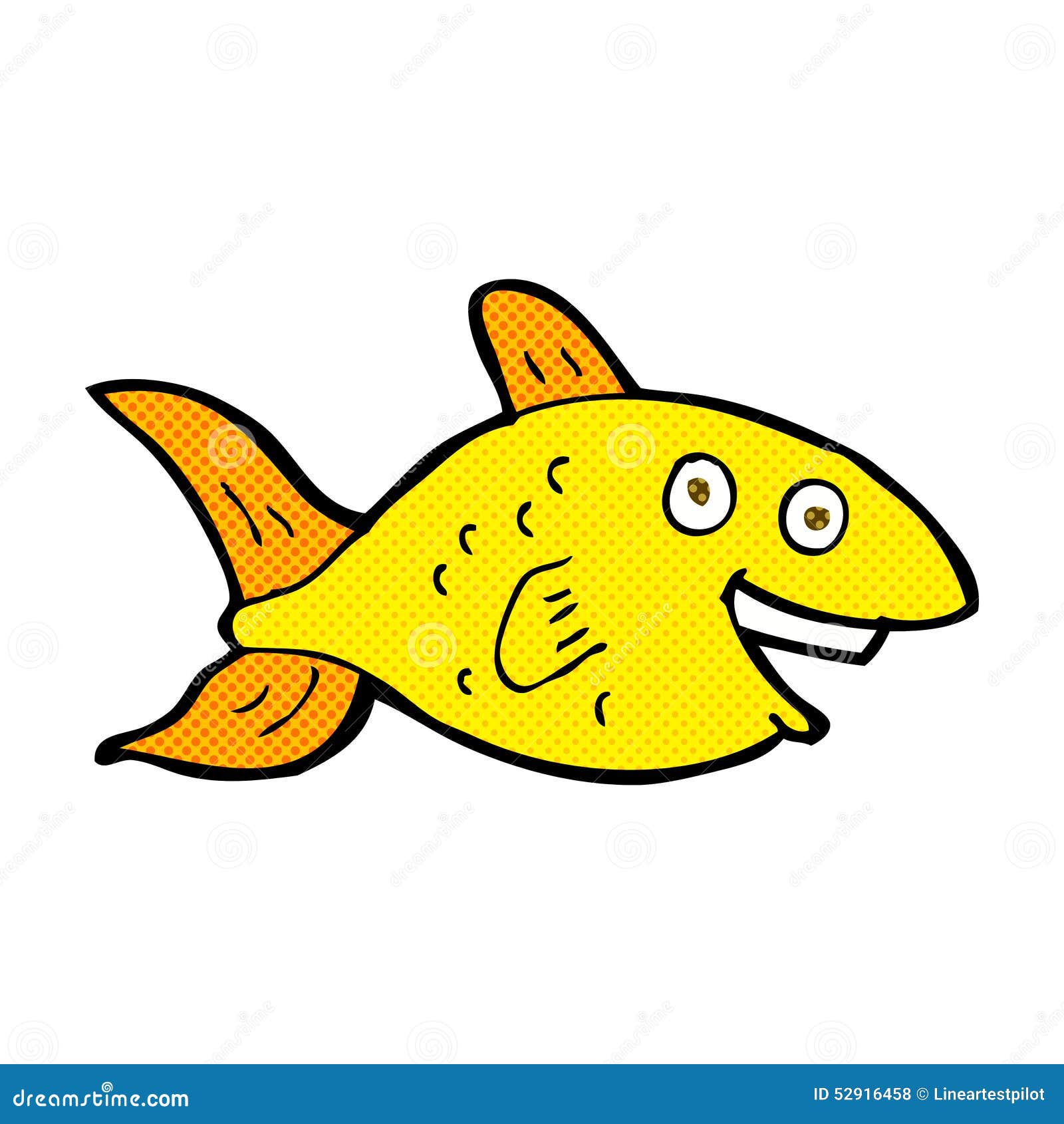 Comic cartoon fish stock illustration. Illustration of simple - 52916458