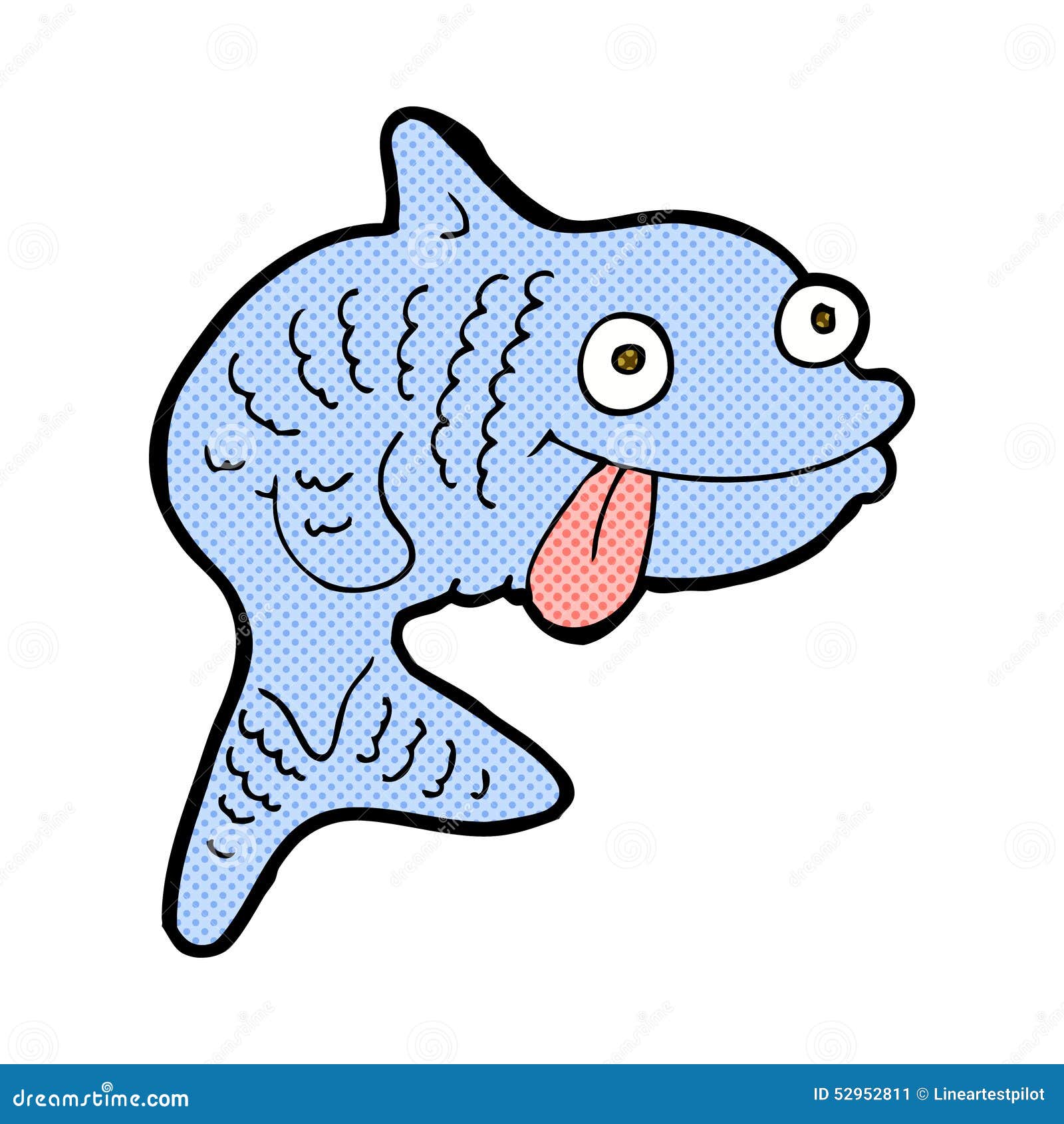 Comic cartoon fish stock illustration. Illustration of cartoon - 52952811