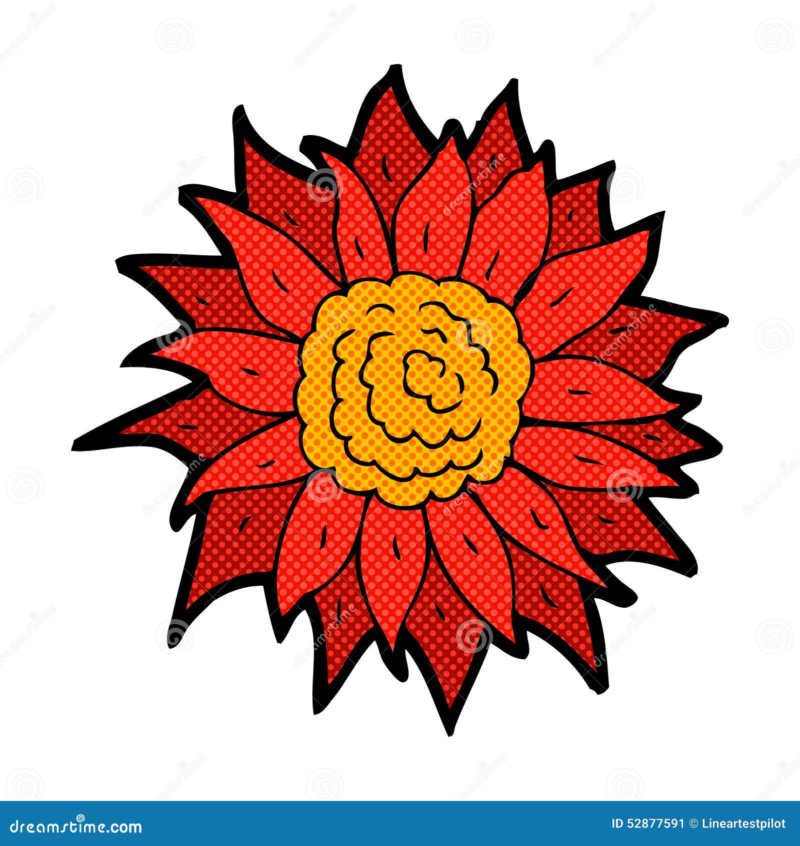 Comic cartoon flower stock illustration. Illustration of cheerful ...