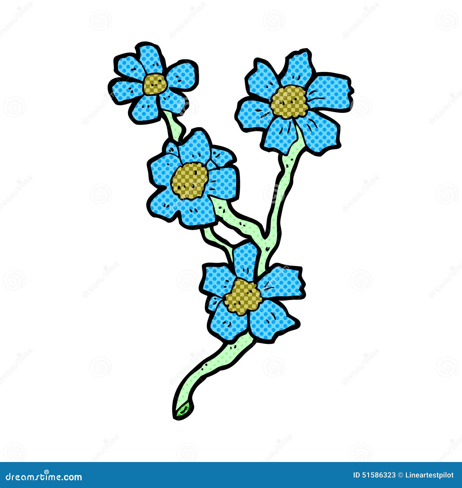 Comic cartoon flowers stock illustration. Illustration of character ...