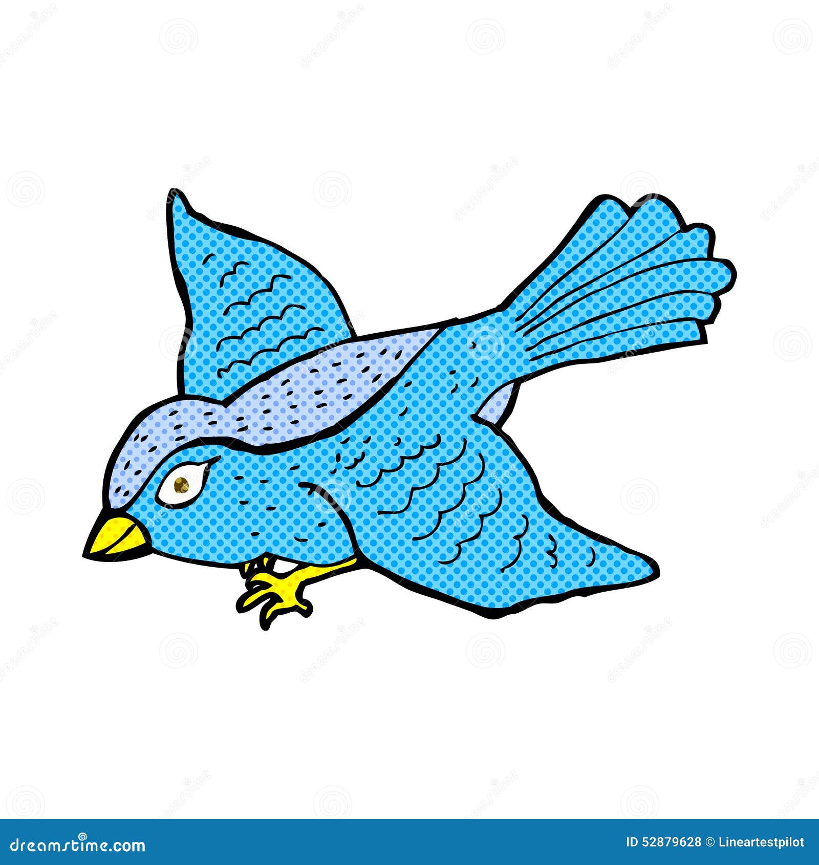 Comic cartoon flying bird stock illustration. Illustration of quirky ...