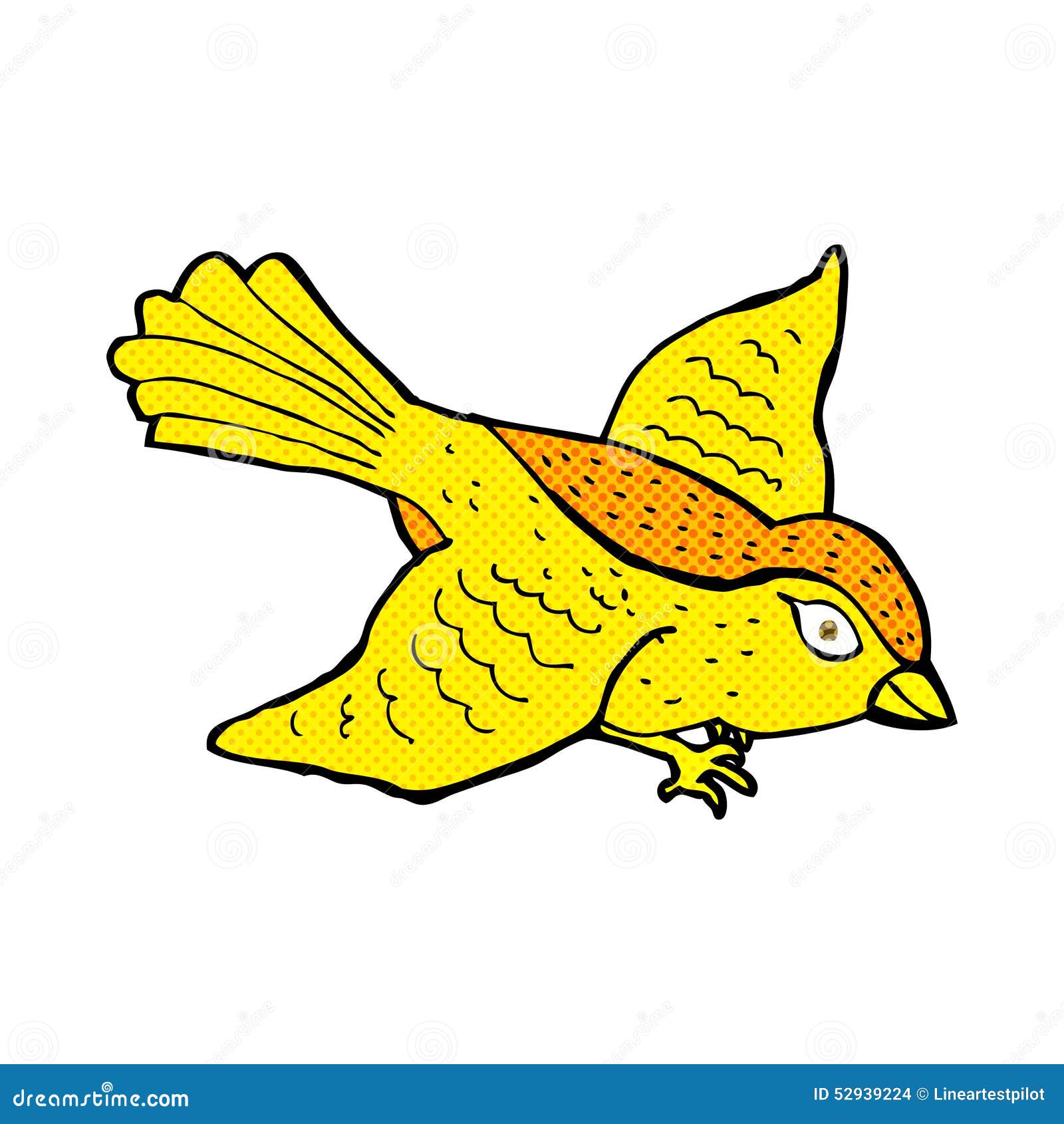 Comic cartoon flying bird stock illustration. Illustration of cartoon ...