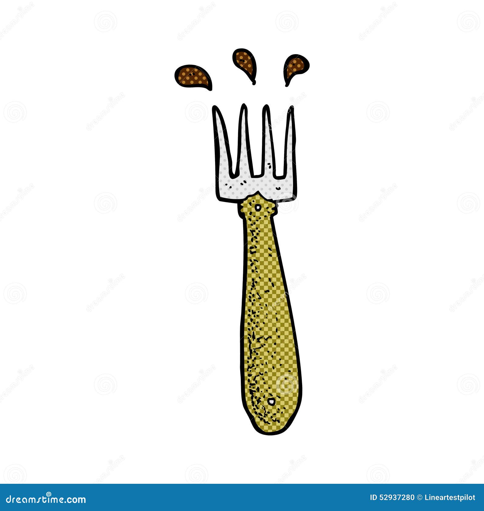Comic cartoon fork stock illustration. Illustration of style - 52937280
