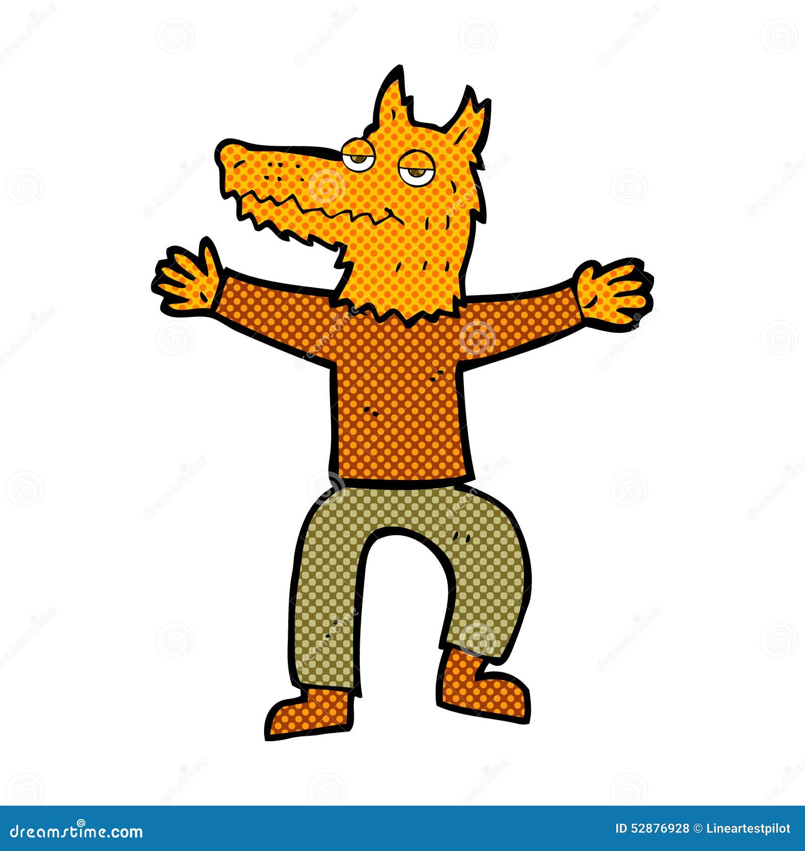 Comic cartoon fox man stock illustration. Illustration of drawing ...