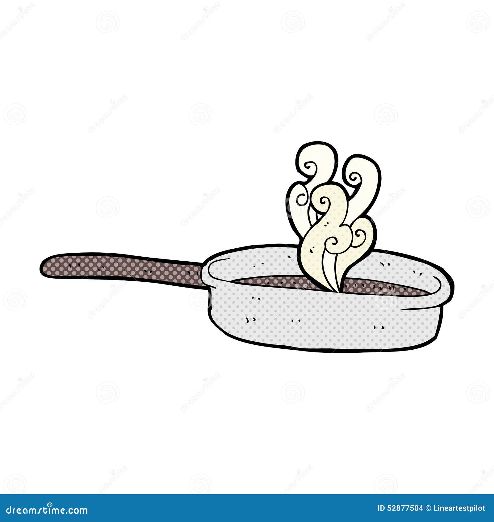 Comic cartoon frying pan stock illustration. Illustration of style ...