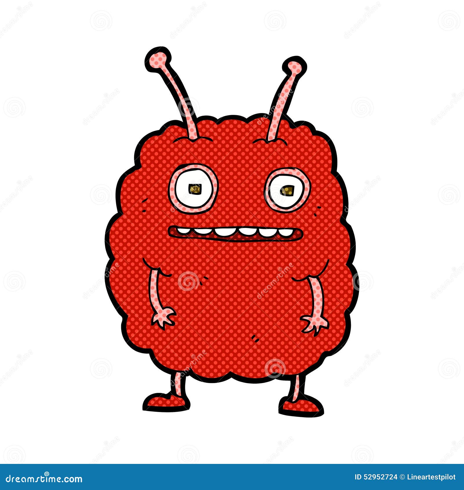 Comic Cartoon Funny Alien Monster Stock Illustration - Illustration of ...