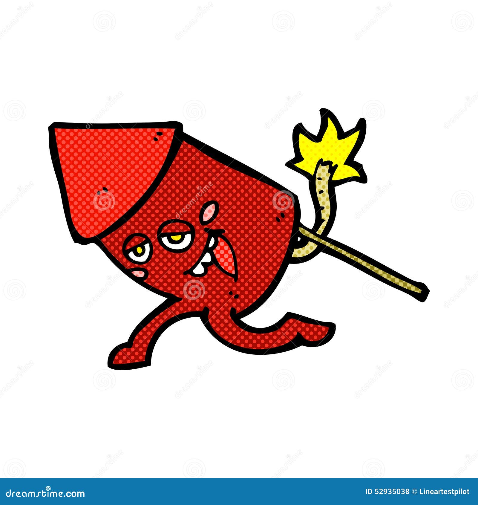 Comic Cartoon Funny Firework Character Stock Illustration ...