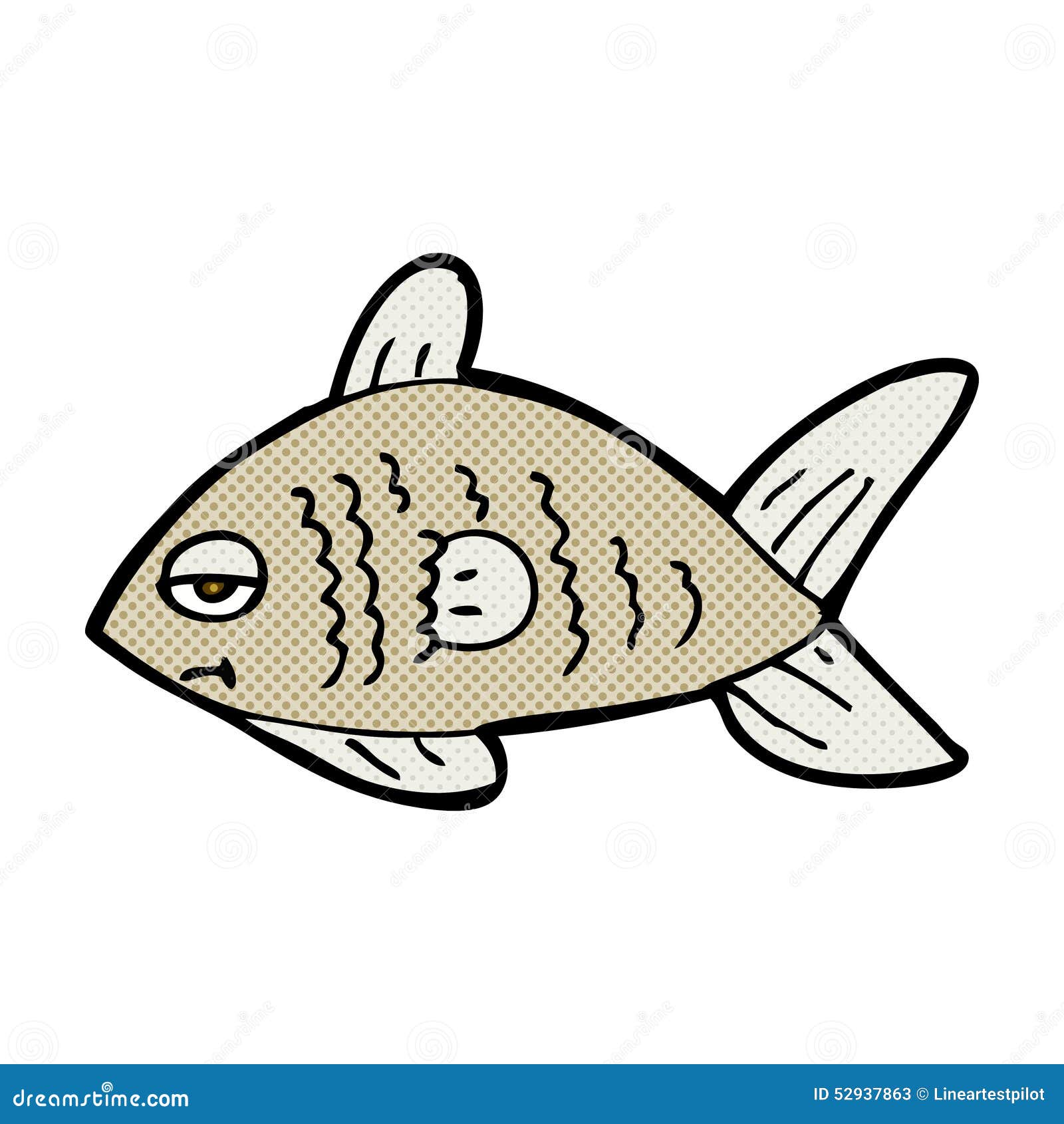 Comic cartoon funny fish stock illustration. Illustration of drawn ...