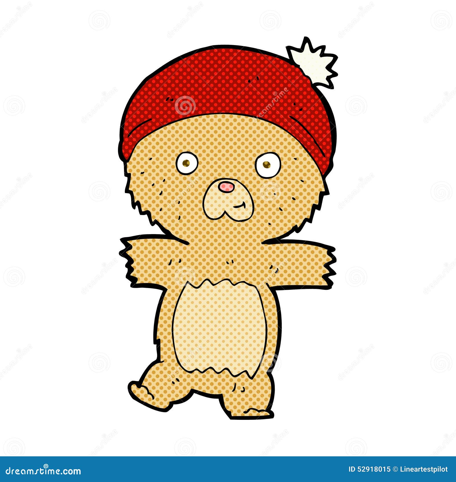 Comic Cartoon Funny Teddy Bear Stock Illustration - Illustration of ...