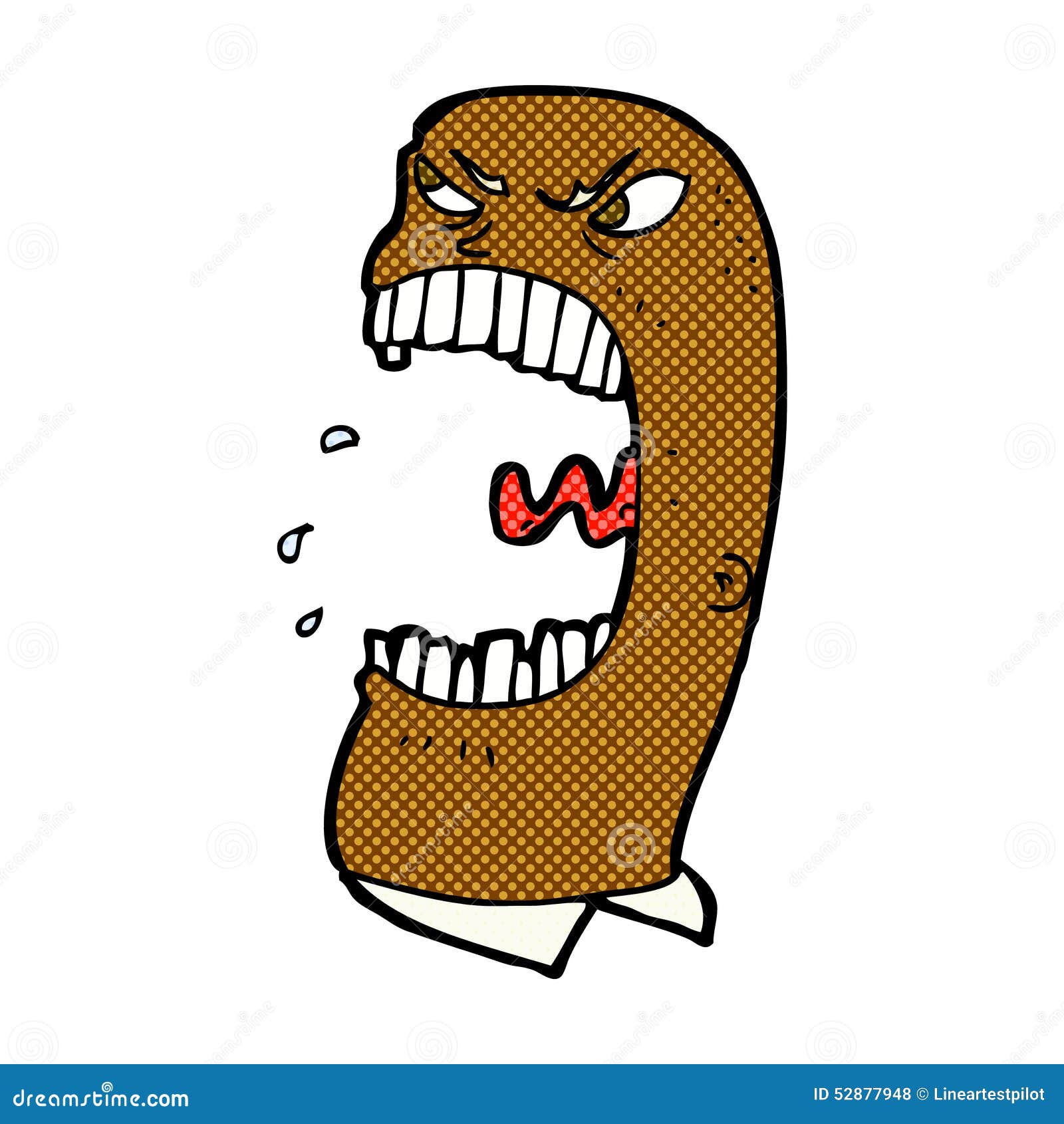 Comic Cartoon Furious Man Shouting Stock Illustration - Illustration of ...